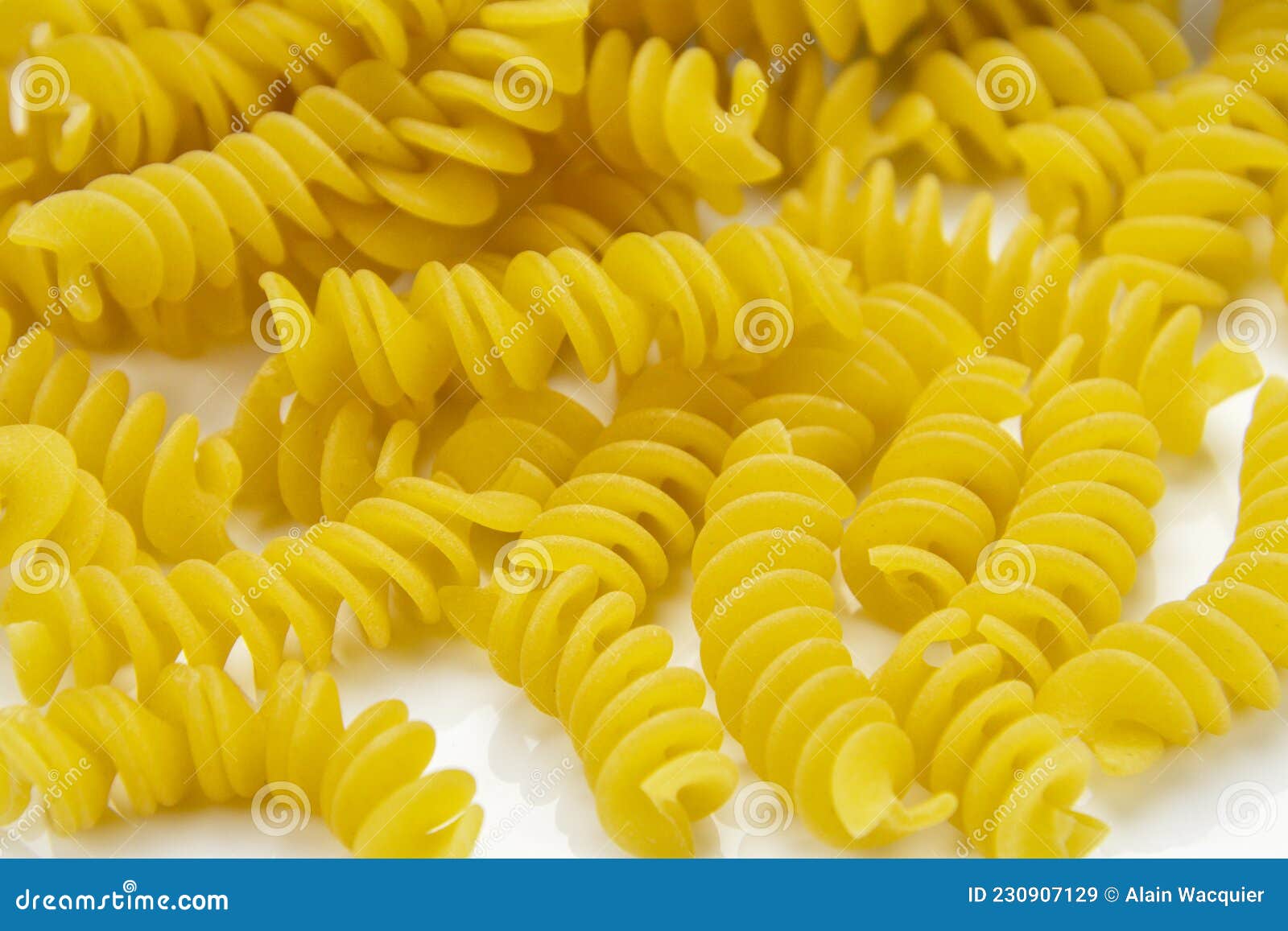 Pile of Raw Fusilli Isolated on a White Background Stock Image - Image ...