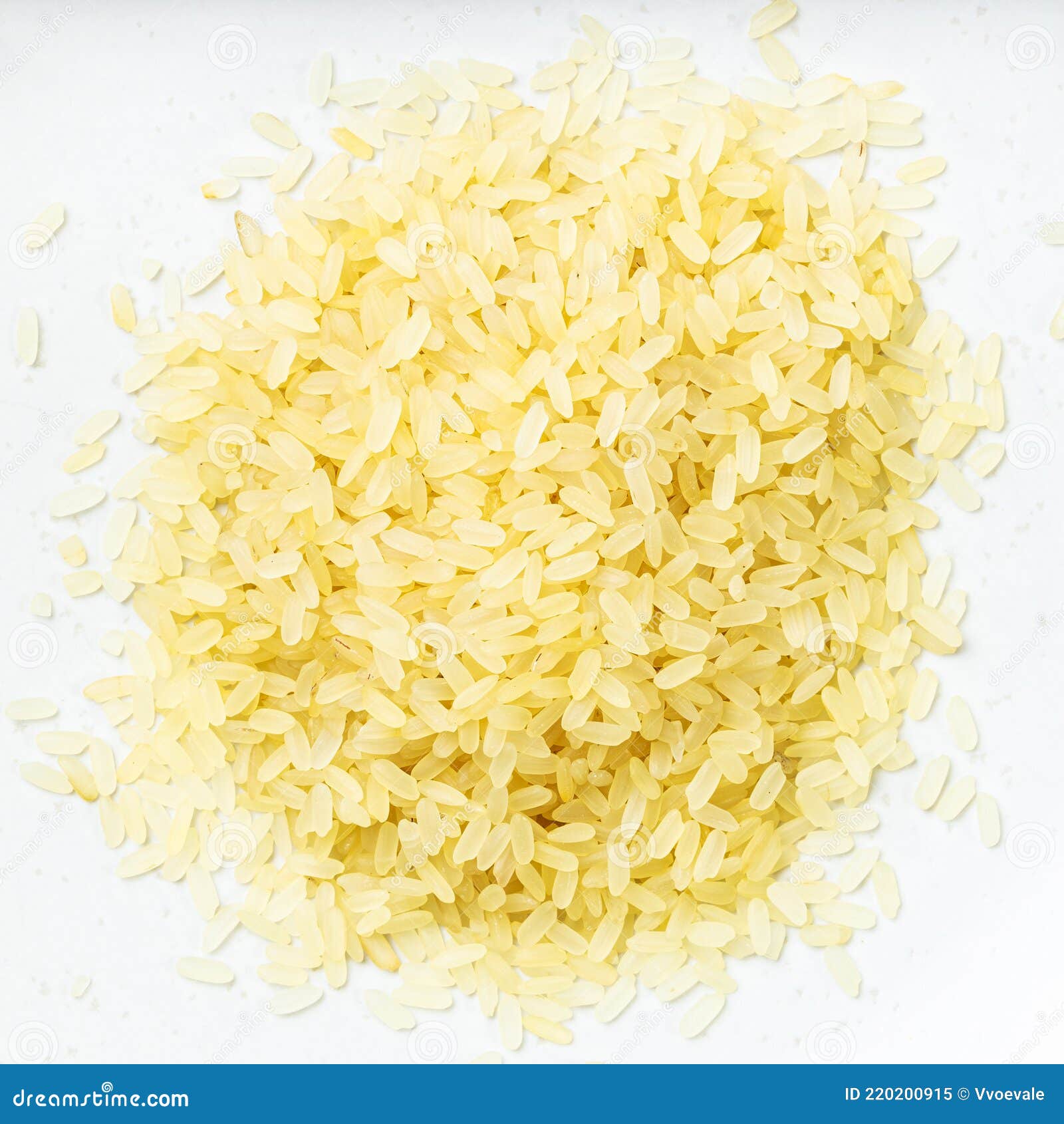Pile of Raw Parboiled Rice Close Up on Gray Stock Image - Image of ...