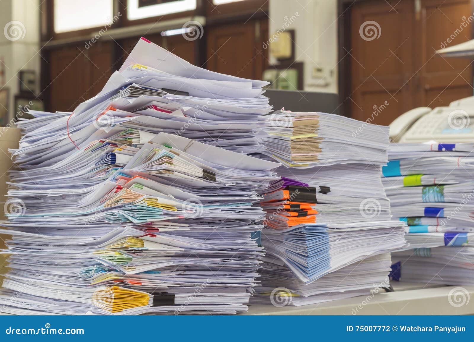 Pile of receipts stock photo. Image of manage, office - 75007772
