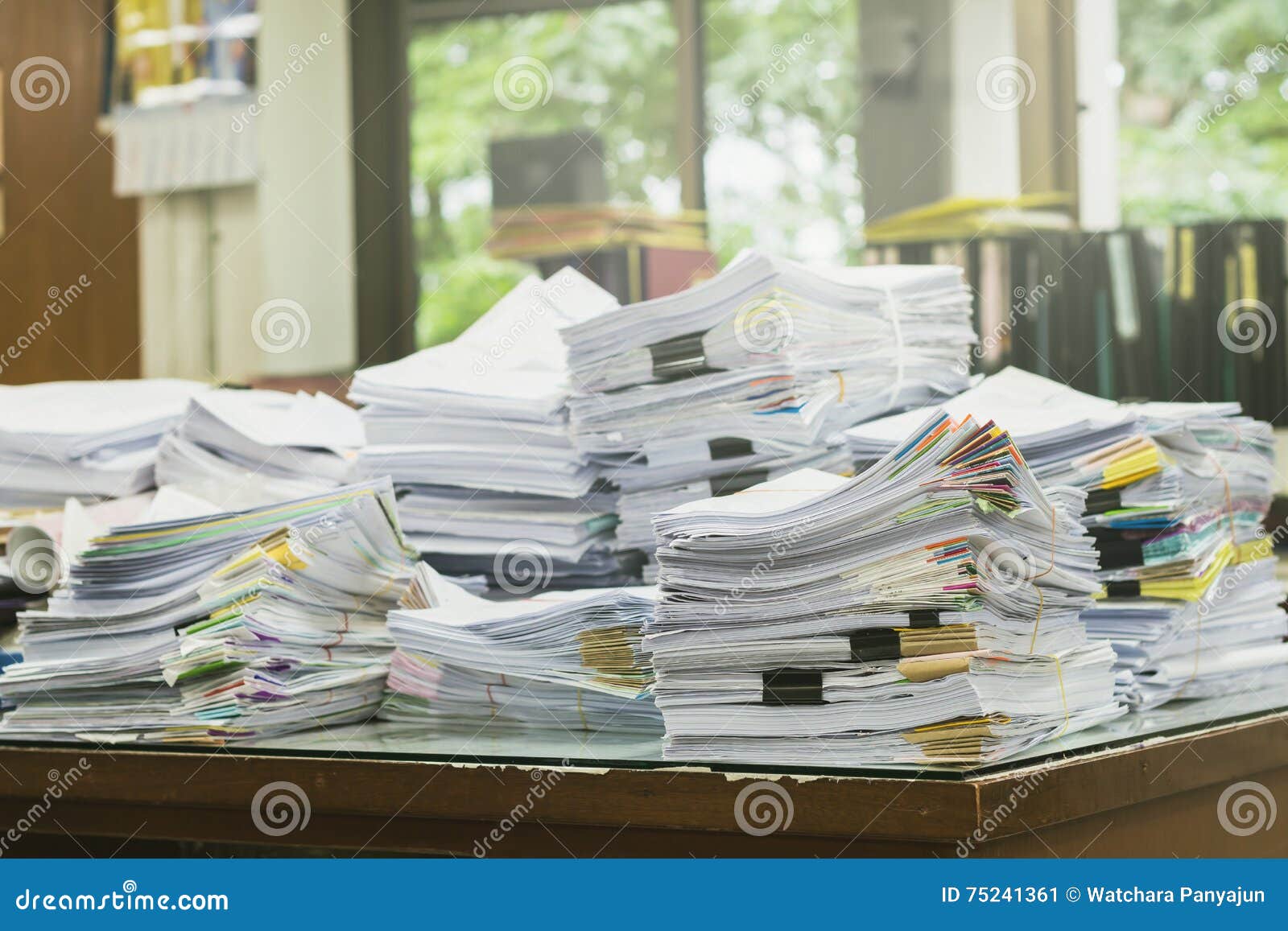 Pile of receipts stock image. Image of commercial, bill - 75241361