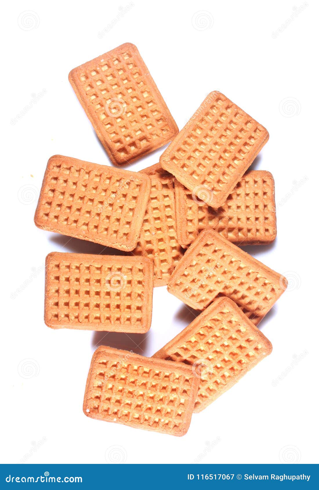 A Pile of Rectangle Milk Biscuits. Stock Image - Image of child ...