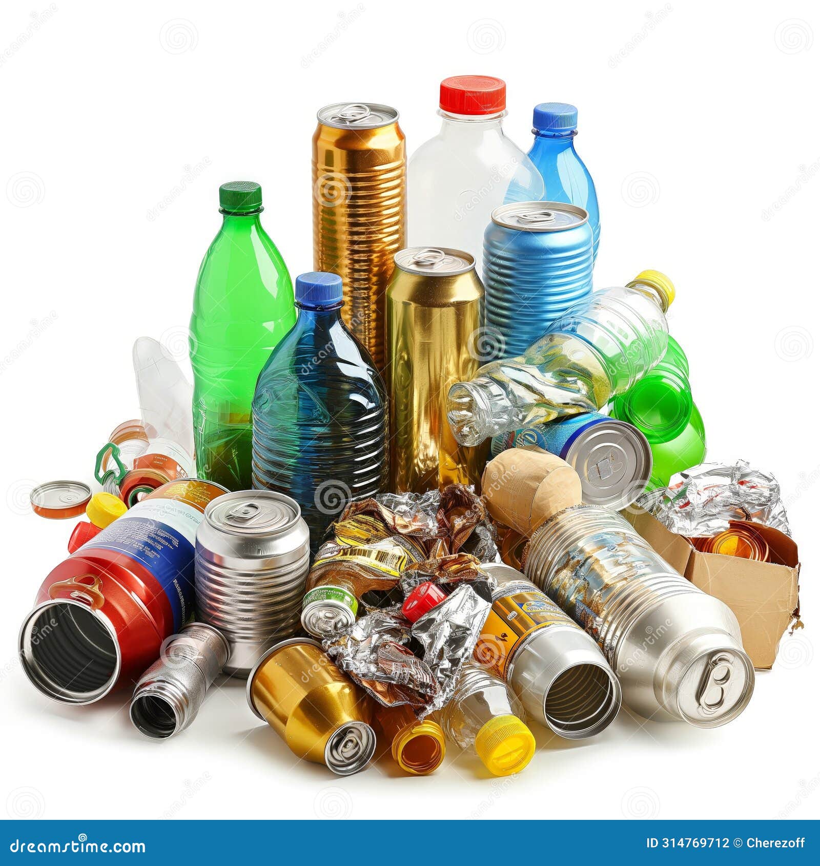 Pile of Recyclable Waste stock photo. Image of ecoconscious - 314769712