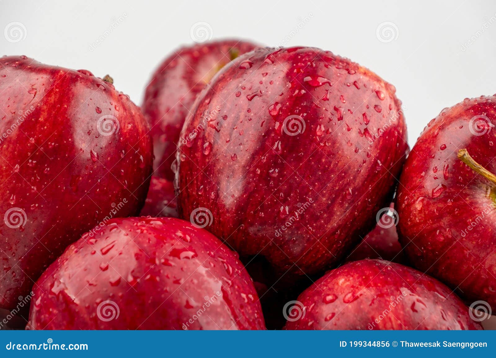 Pile of Red Appl with Clear Water Drop on Shell Surface Texture Pattern ...