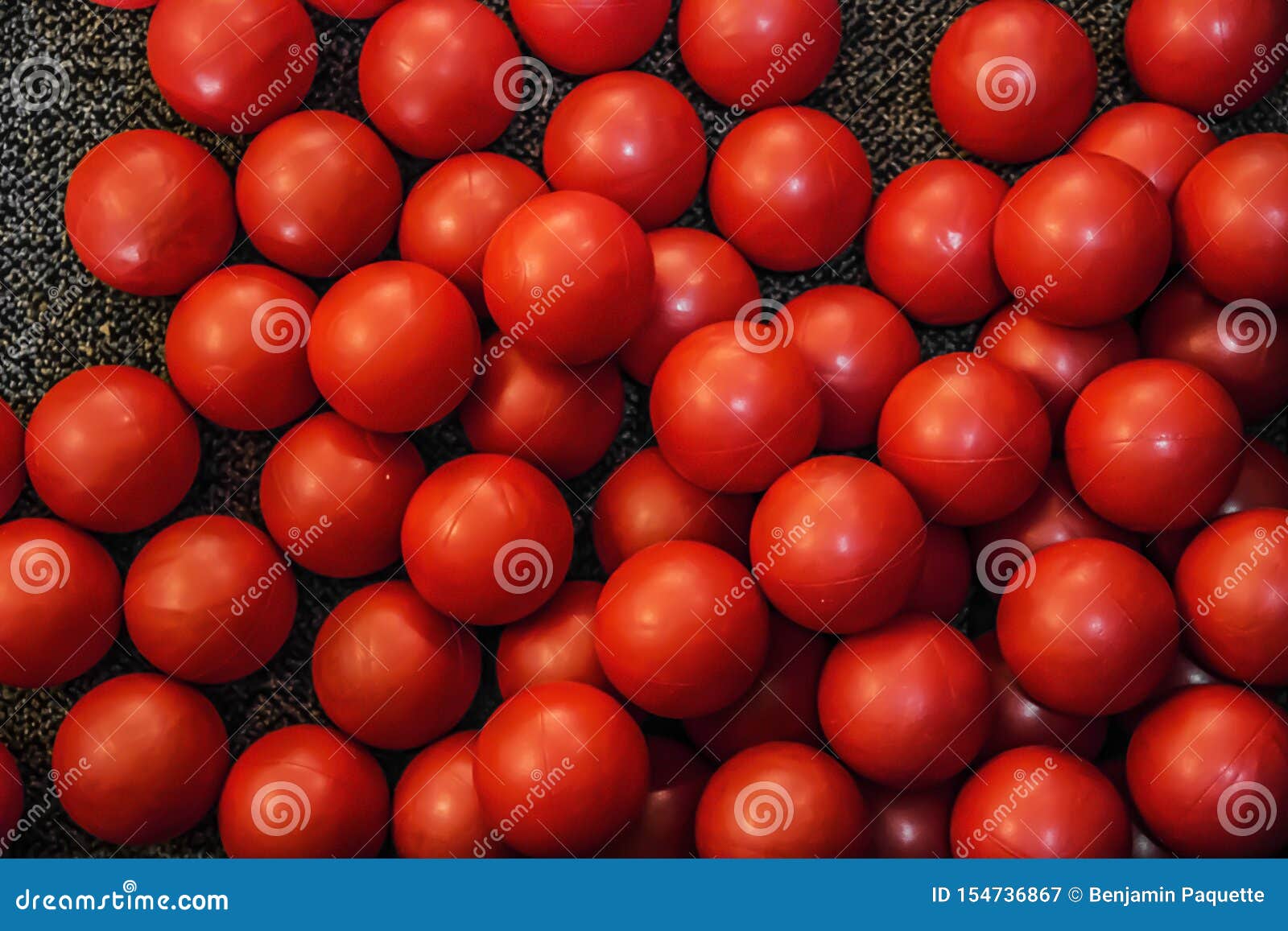 Pile of Red Balls on the Floor of a Playground Stock Image - Image of ...
