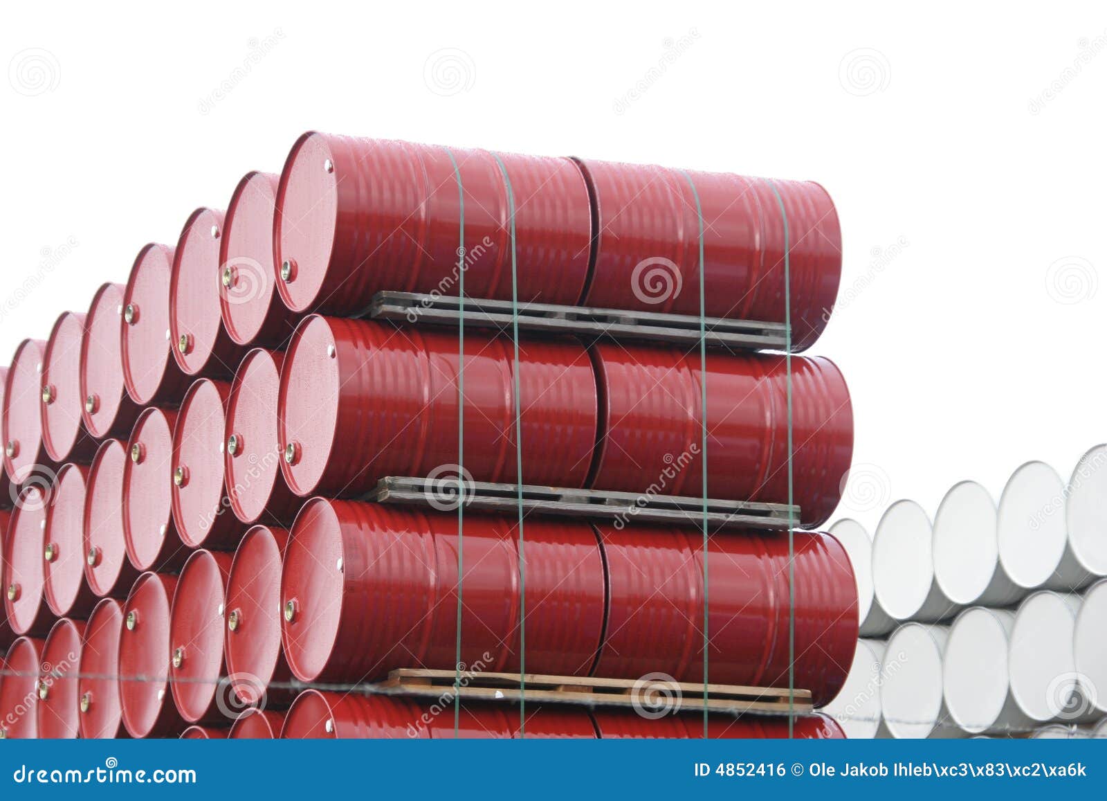 Pile of red barrels stock photo. Image of supply, load - 4852416