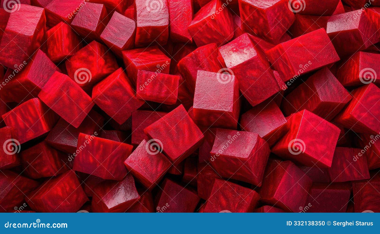 A Pile of Red Beet Cubes that are Stacked on Top of Each Other, AI ...