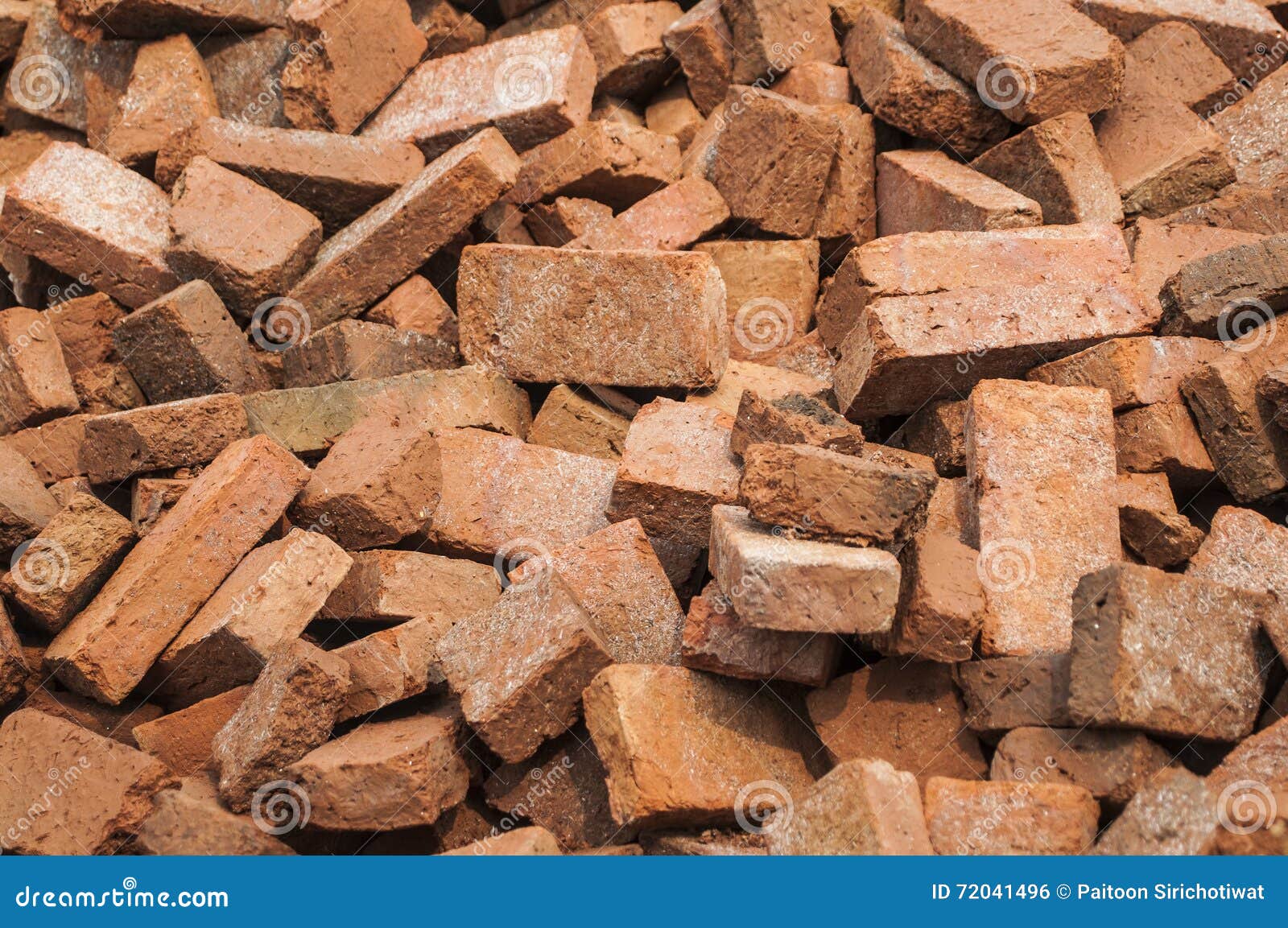Pile of Red Bricks for Construction . Stock Photo - Image of surface ...