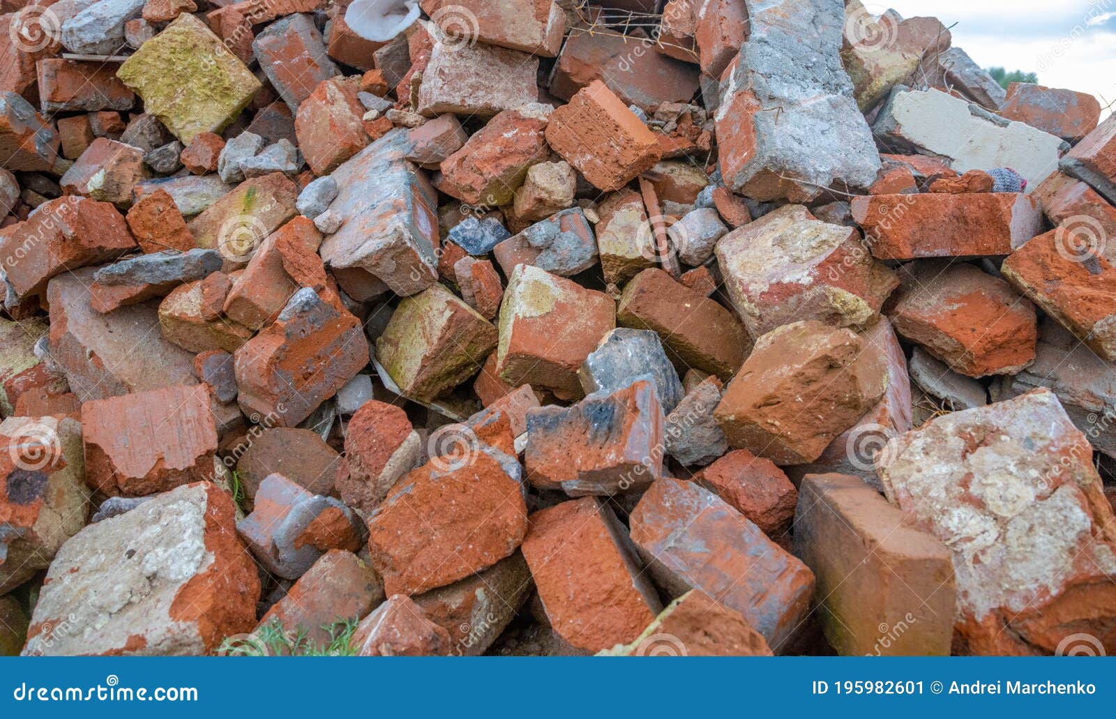 A Pile Of Red Broken Bricks Royalty-Free Stock Photography ...