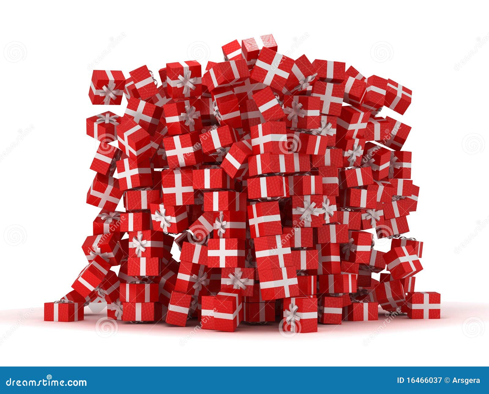Pile of Red Gift Boxes with Presents Stock Illustration - Illustration ...
