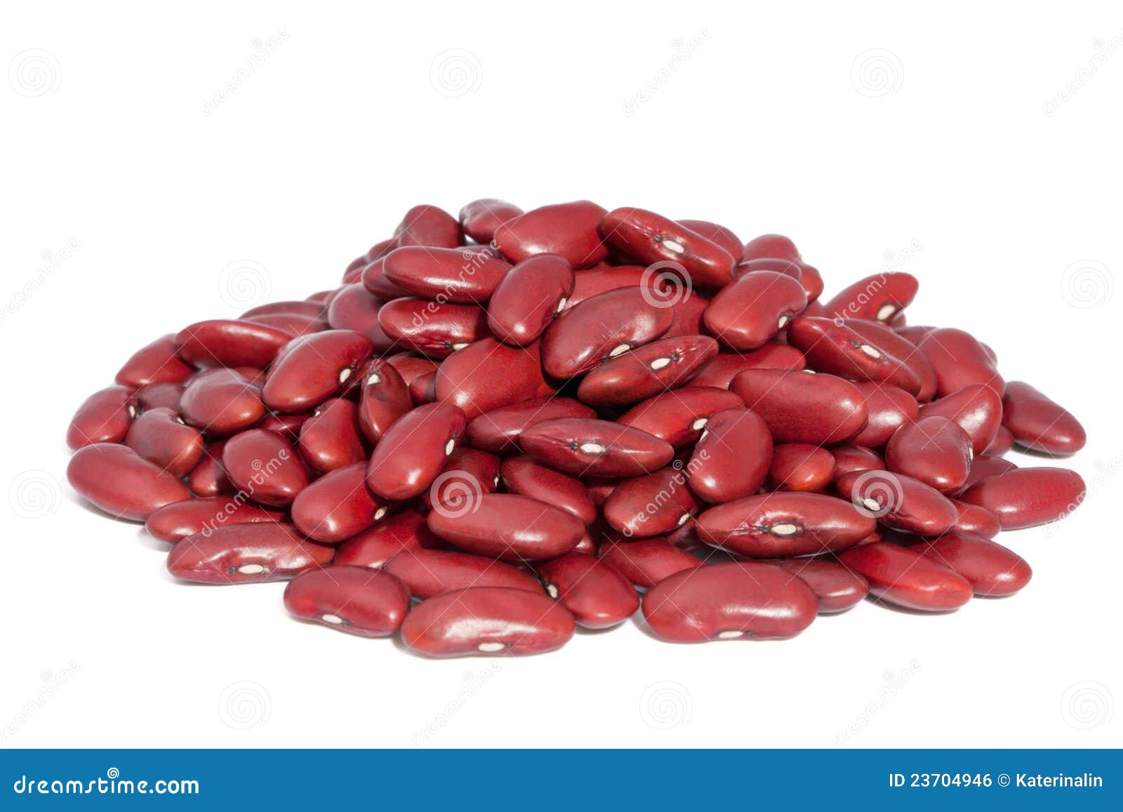 Pile Red Kidney Bean Isolated on White Background. Stock Photo - Image ...