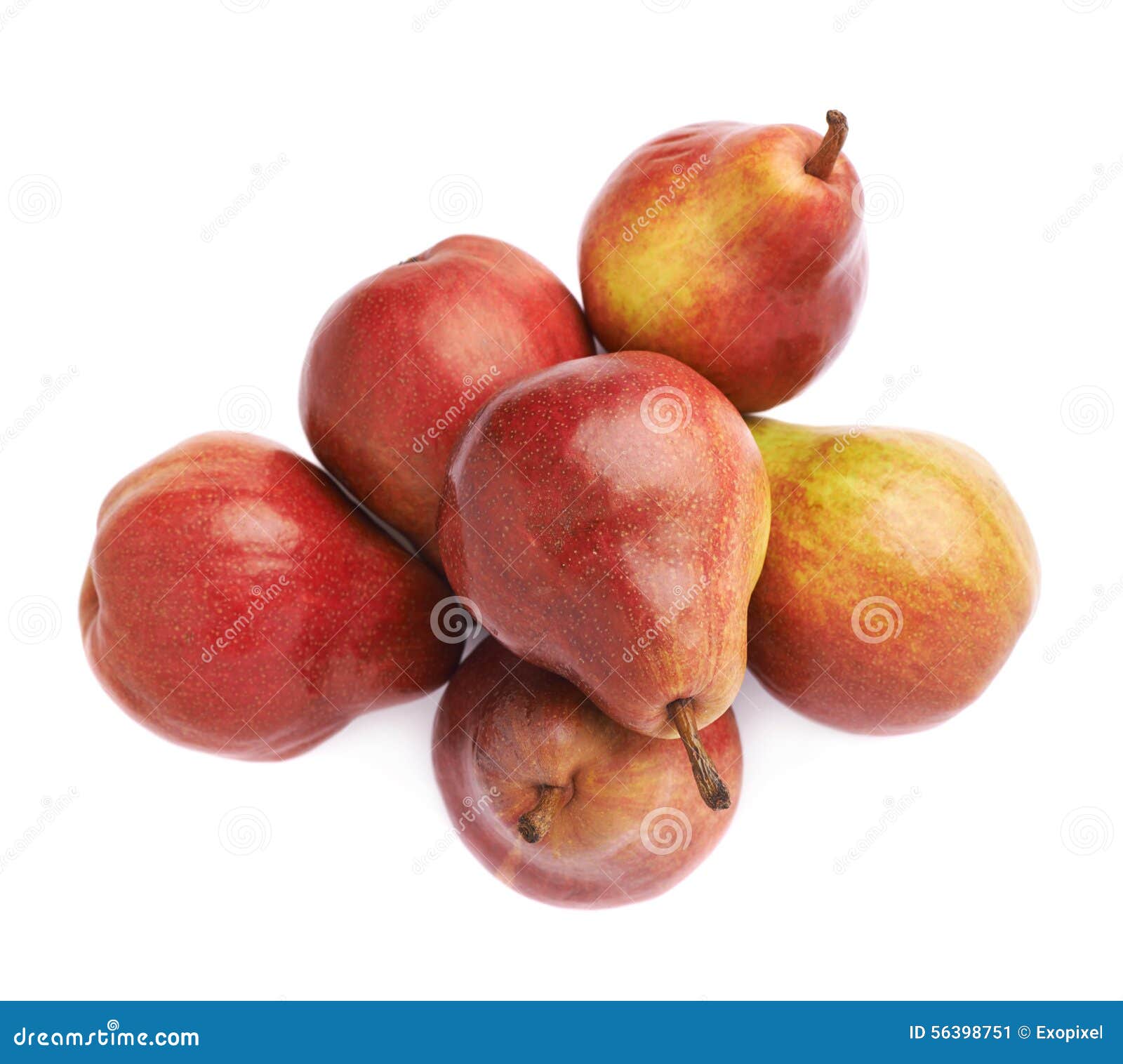 Pile of red pears isolated stock image. Image of heap - 56398751