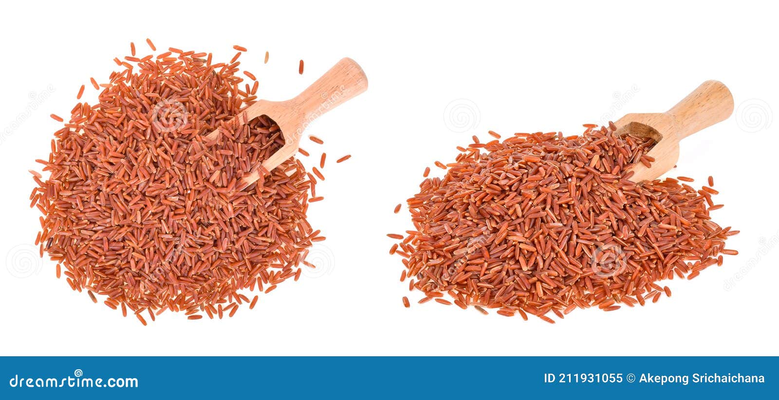 Pile of Red Rice Isolated on White Background Stock Image - Image of ...