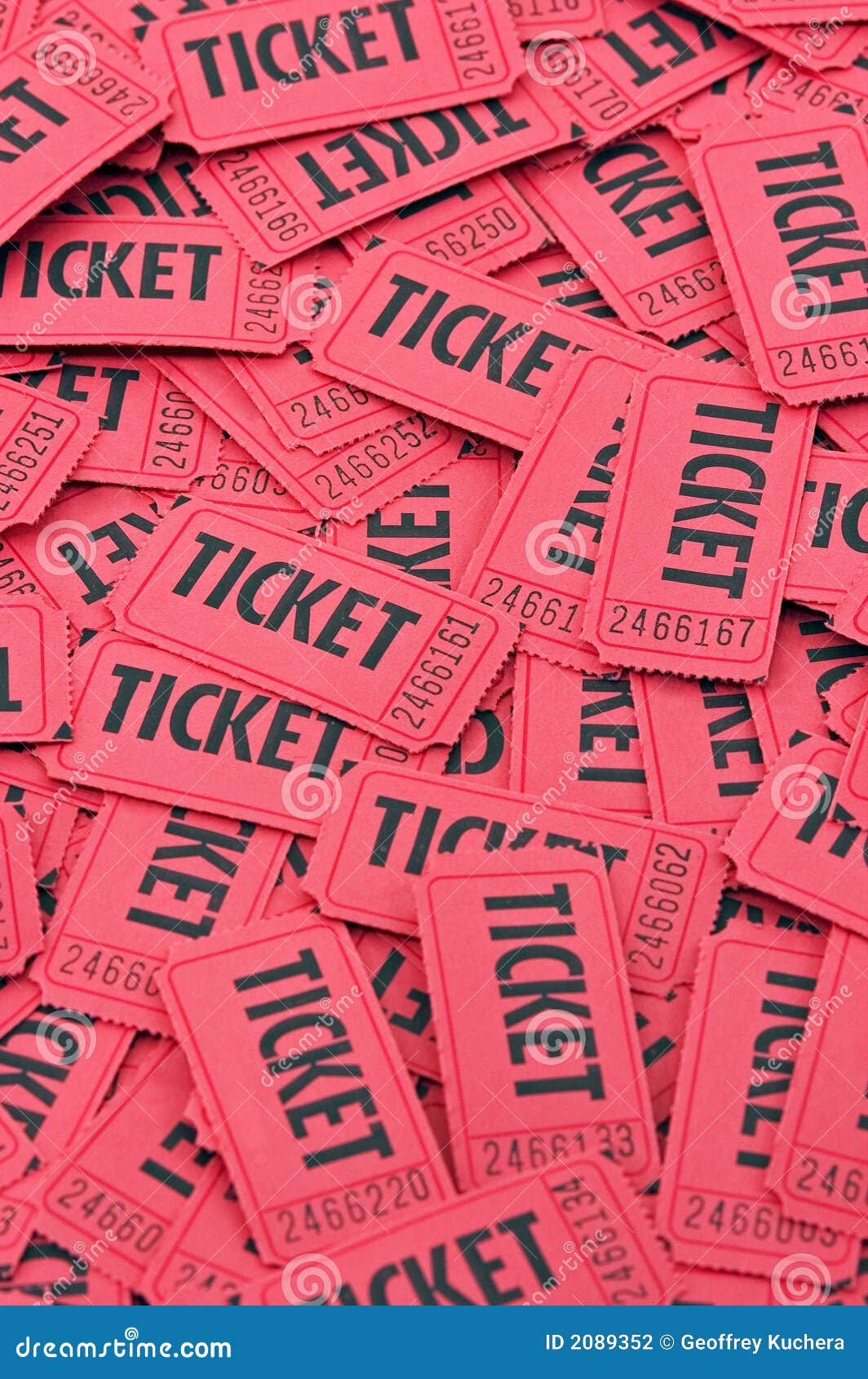 Pile of Red Tickets - Vertical Stock Photo - Image of admission, close ...