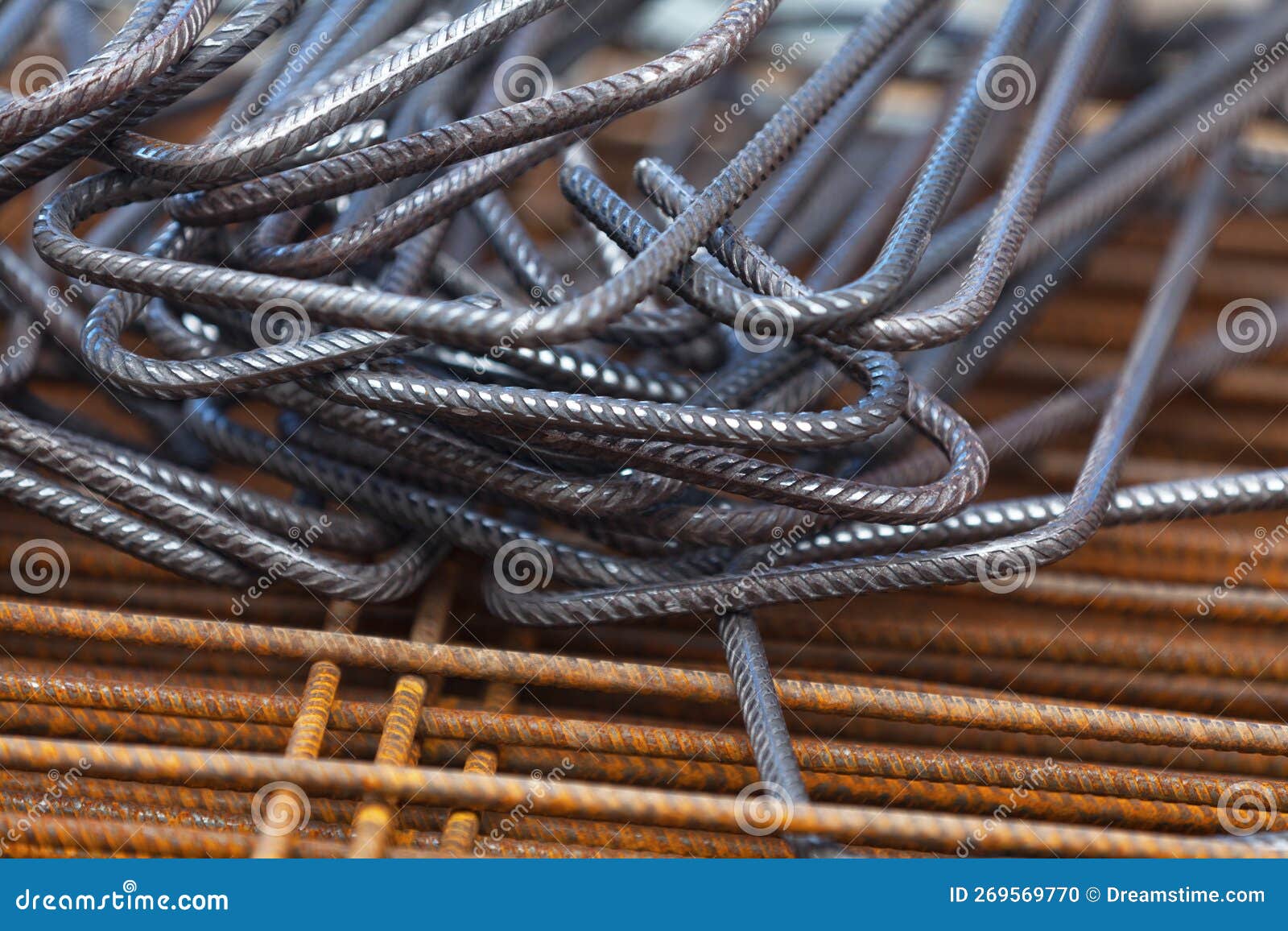 Pile of Reinforcement Steel Bars Stock Photo - Image of construction ...