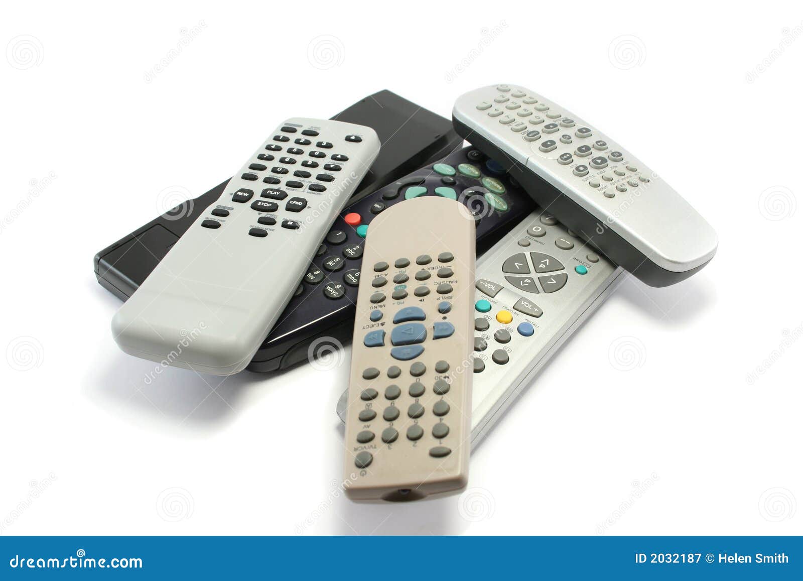 Pile of Remote Controllers stock image. Image of luxuries - 2032187
