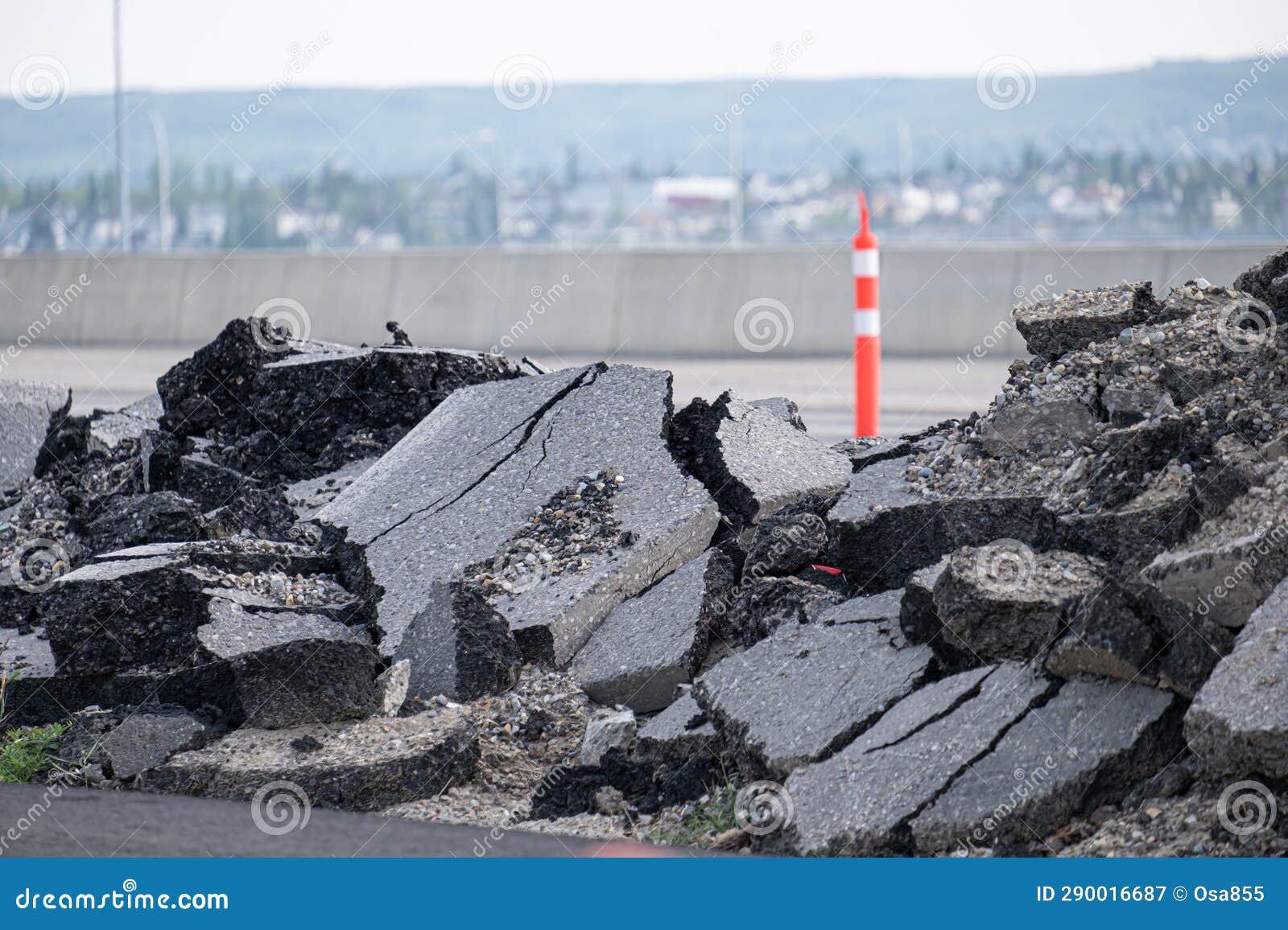 Pile of Removed Road Ashplat Roemved from Road for Repairs Stock Image ...