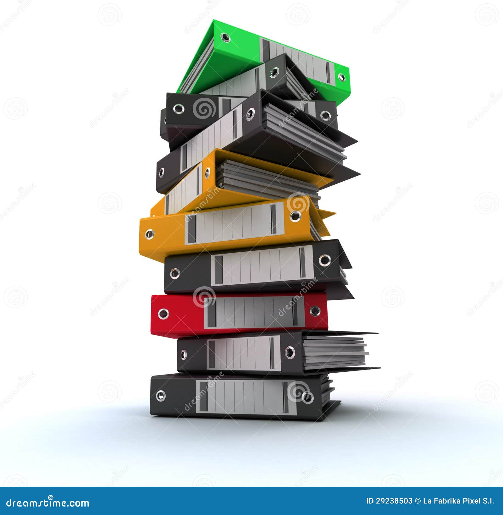 Pile of ring binders stock illustration. Illustration of group - 29238503