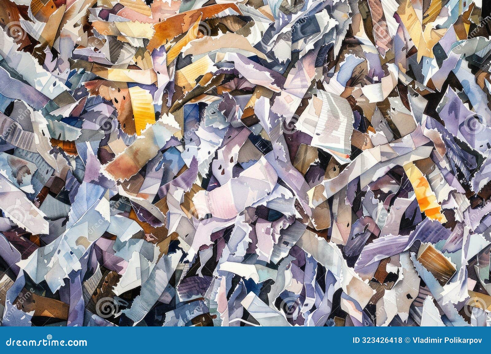 A Pile of Ripped and Torn Paper Lying on a Flat Surface, Possibly ...