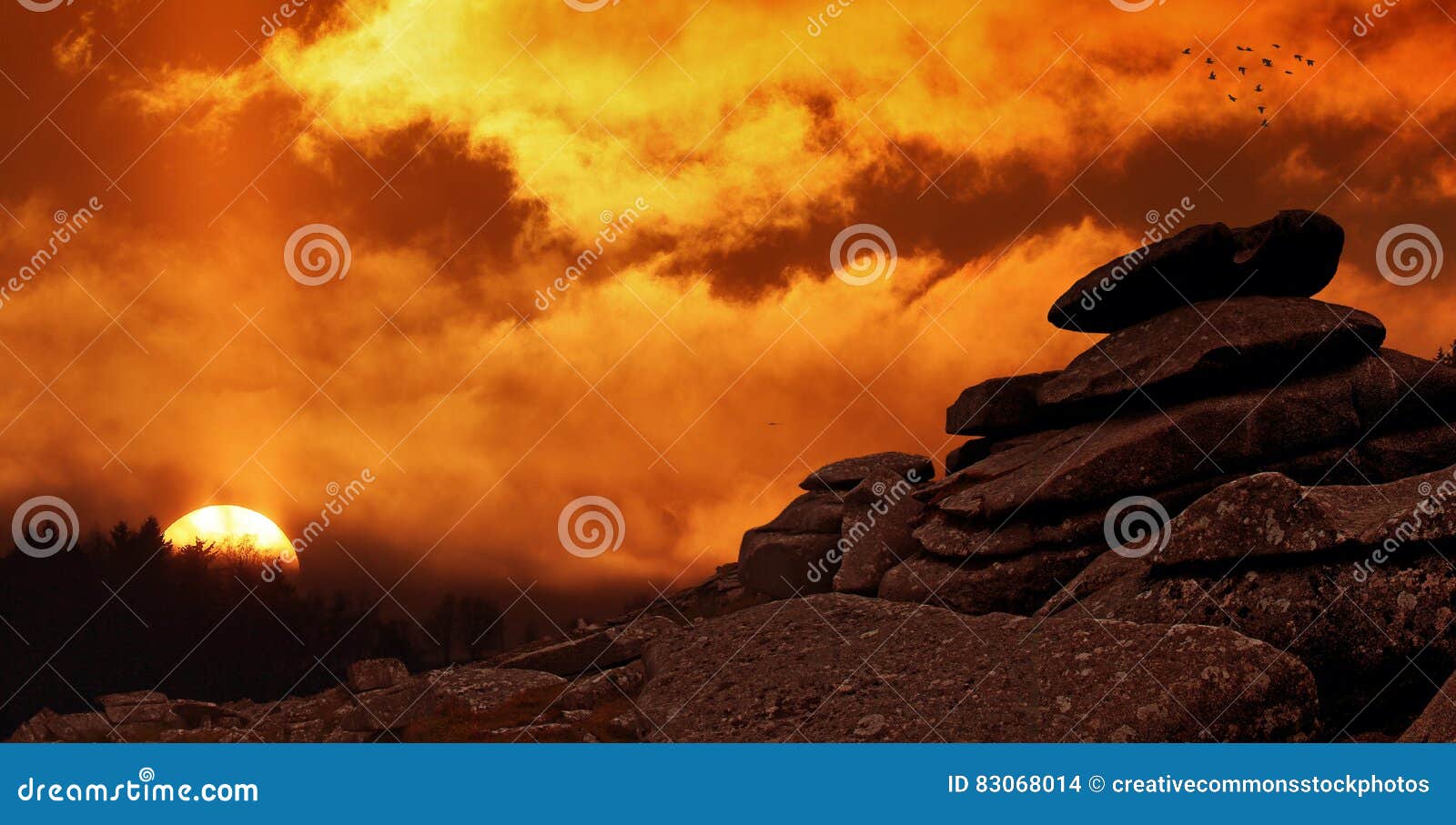 Pile Of Rock During Golden Hour Picture. Image: 83068014