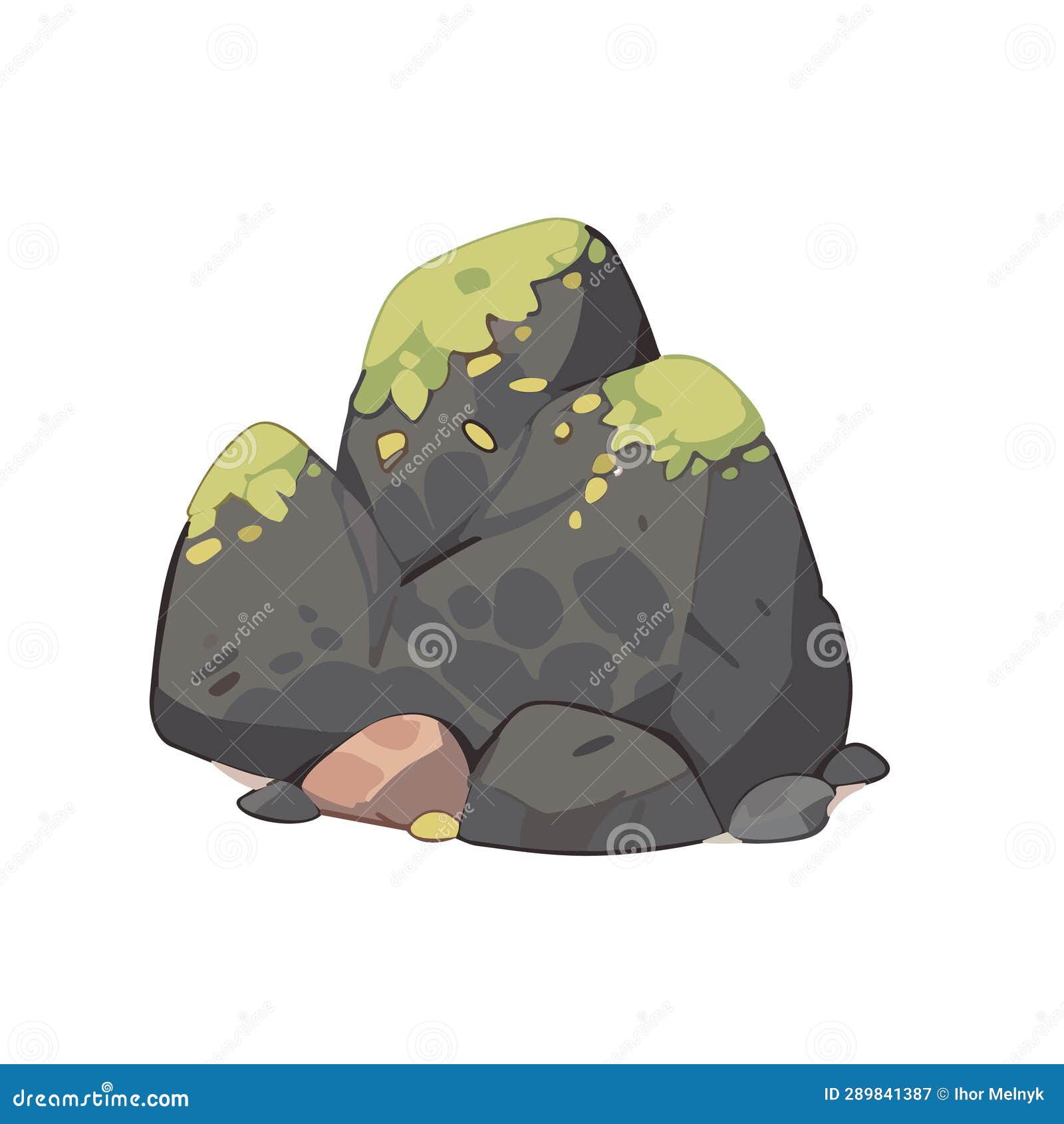 Pile of rock stone stock illustration. Illustration of cracked - 289841387
