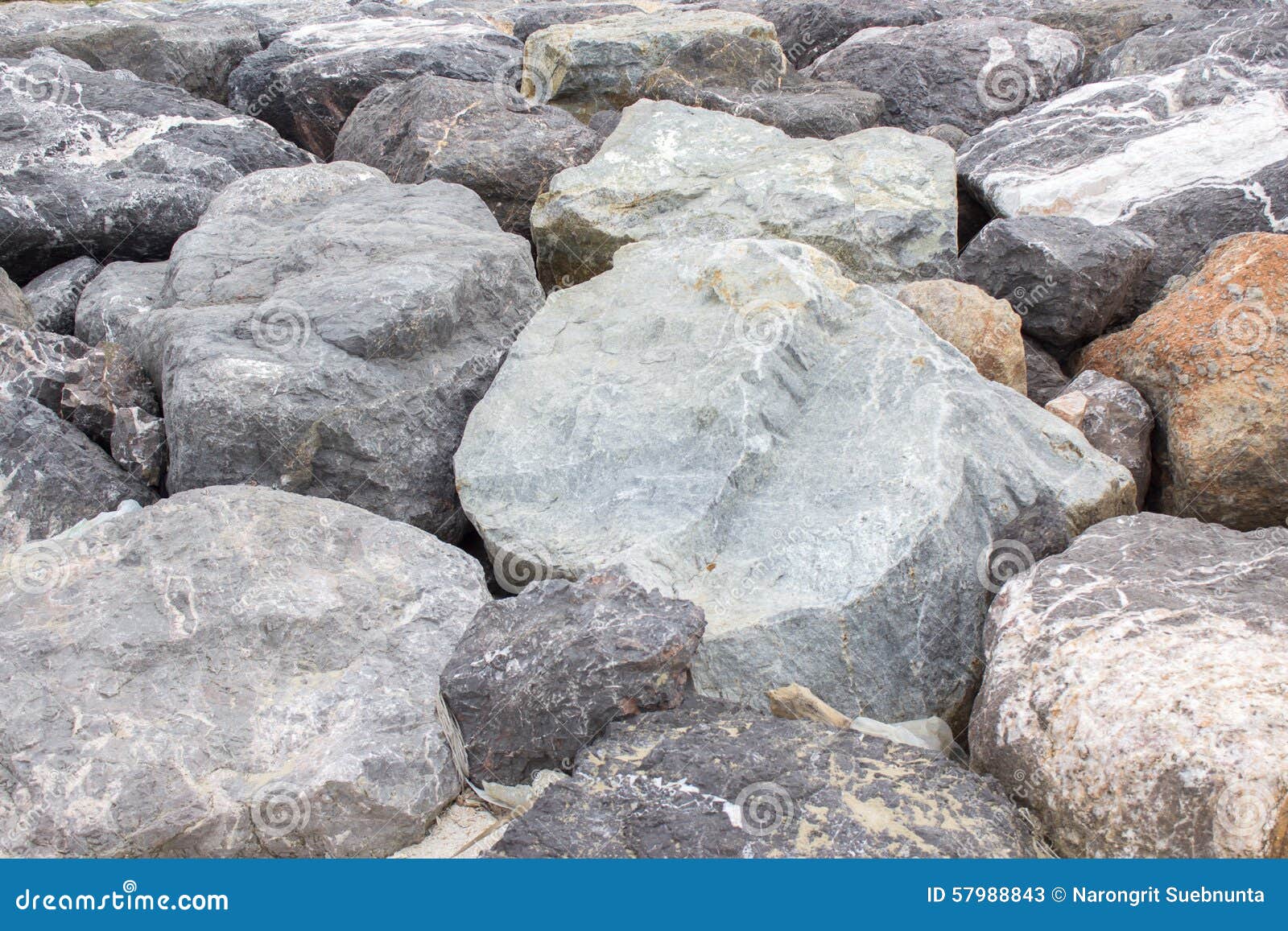 Pile of rock and stone stock image. Image of rough, construction - 57988843