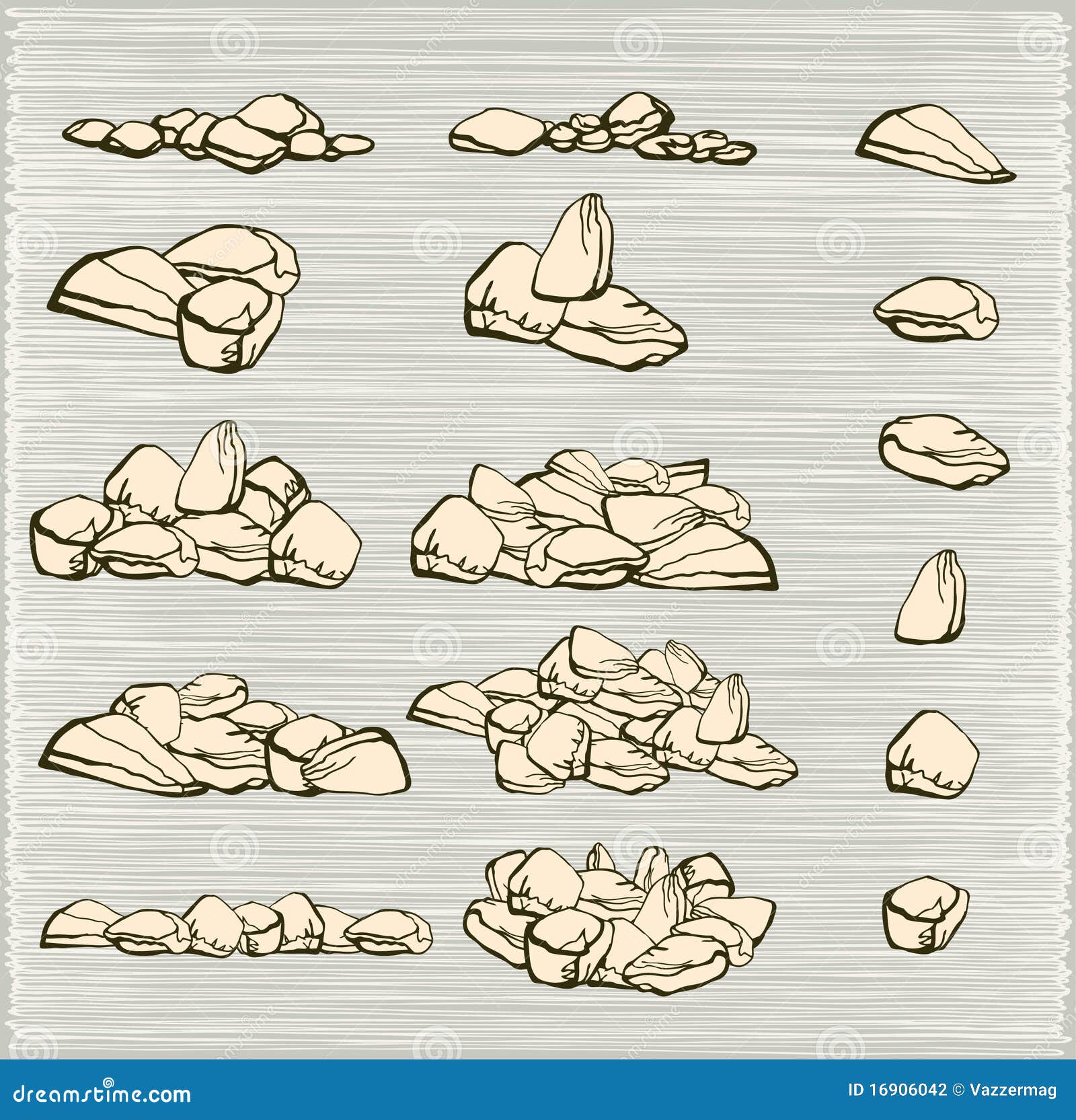 Pile of rocks stock vector. Illustration of pile, stone - 16906042