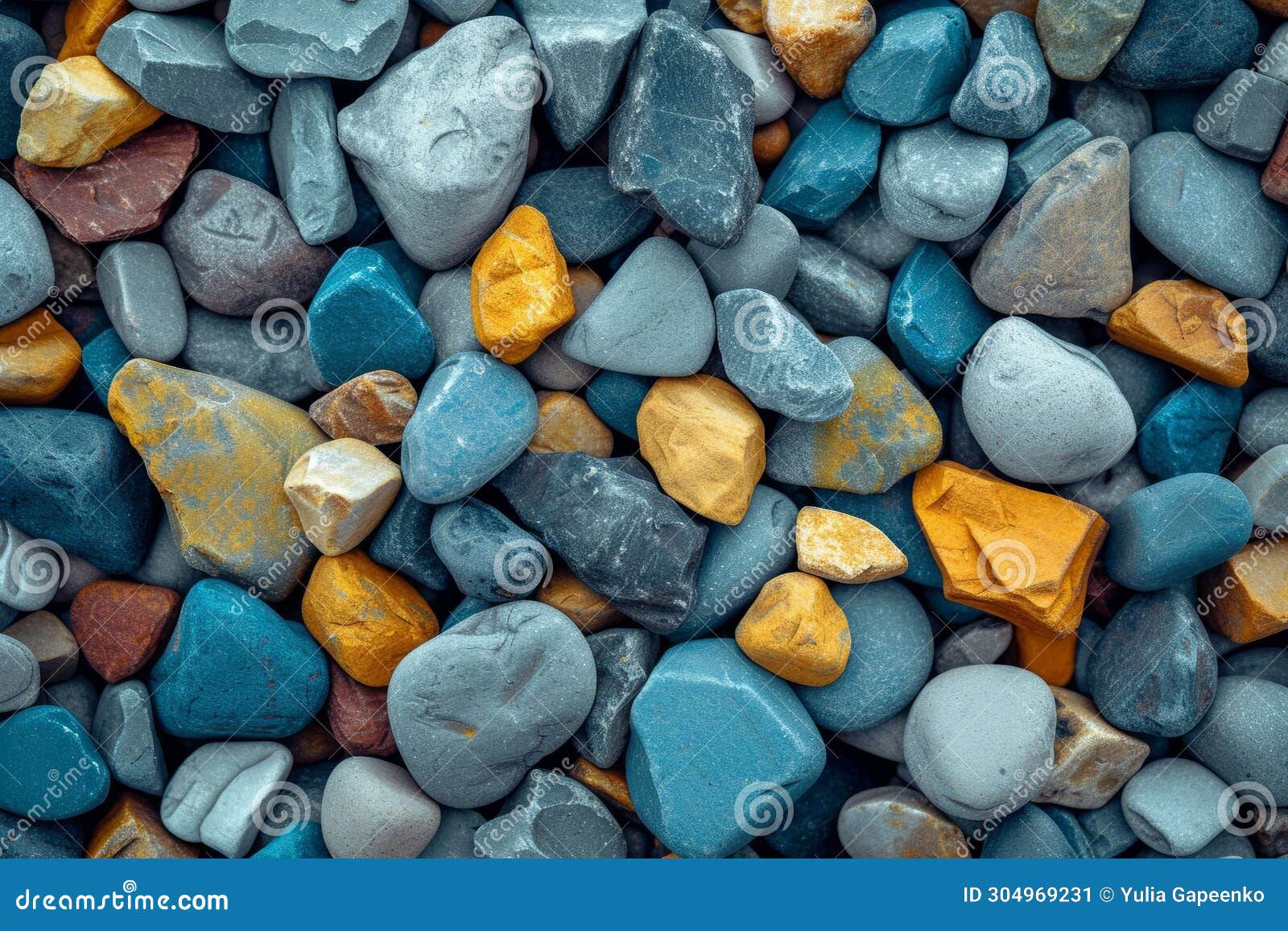 A Pile of Rocks in Blue and Grey Stock Image - Image of smooth ...