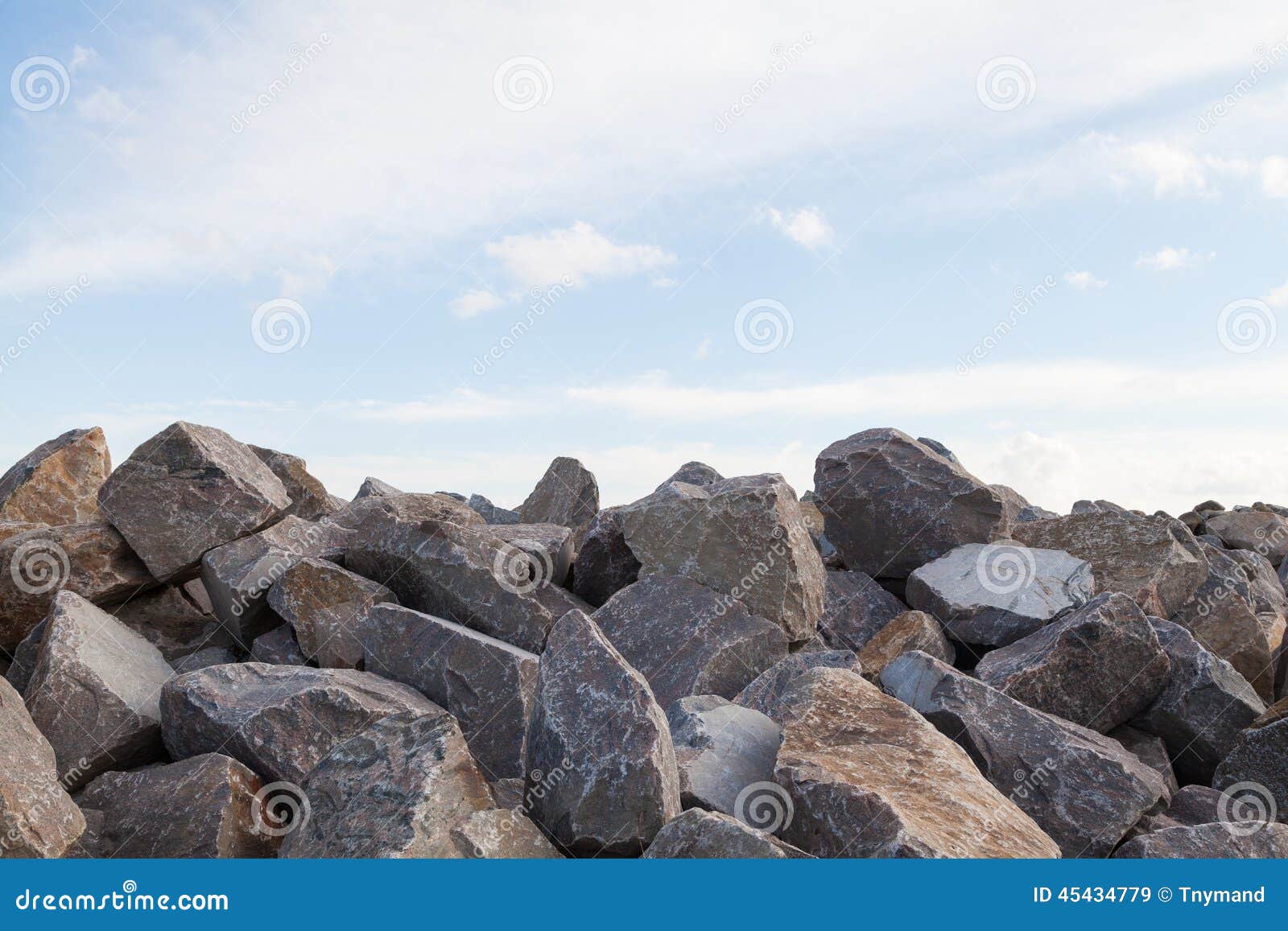 Pile of Rocks Boulders for Construction Stock Image - Image of material ...