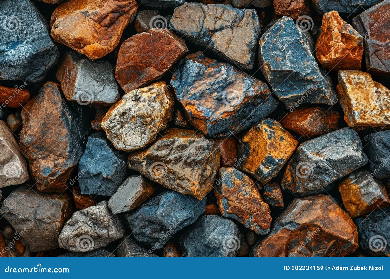 A Pile of Rocks with Different Colors Stock Illustration - Illustration ...