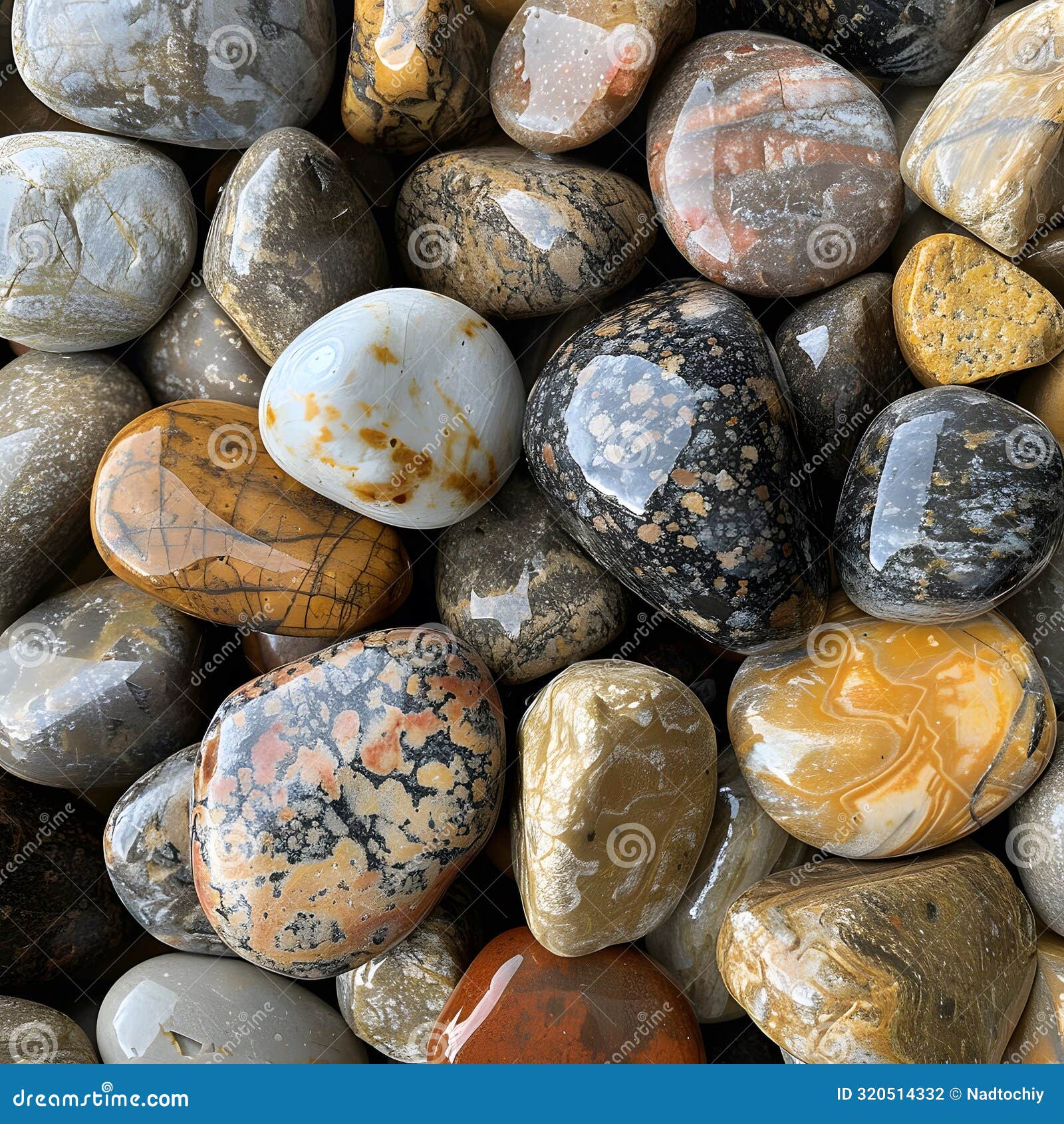 A Pile of Rocks of Different Colors and Sizes Stock Photo - Image of ...