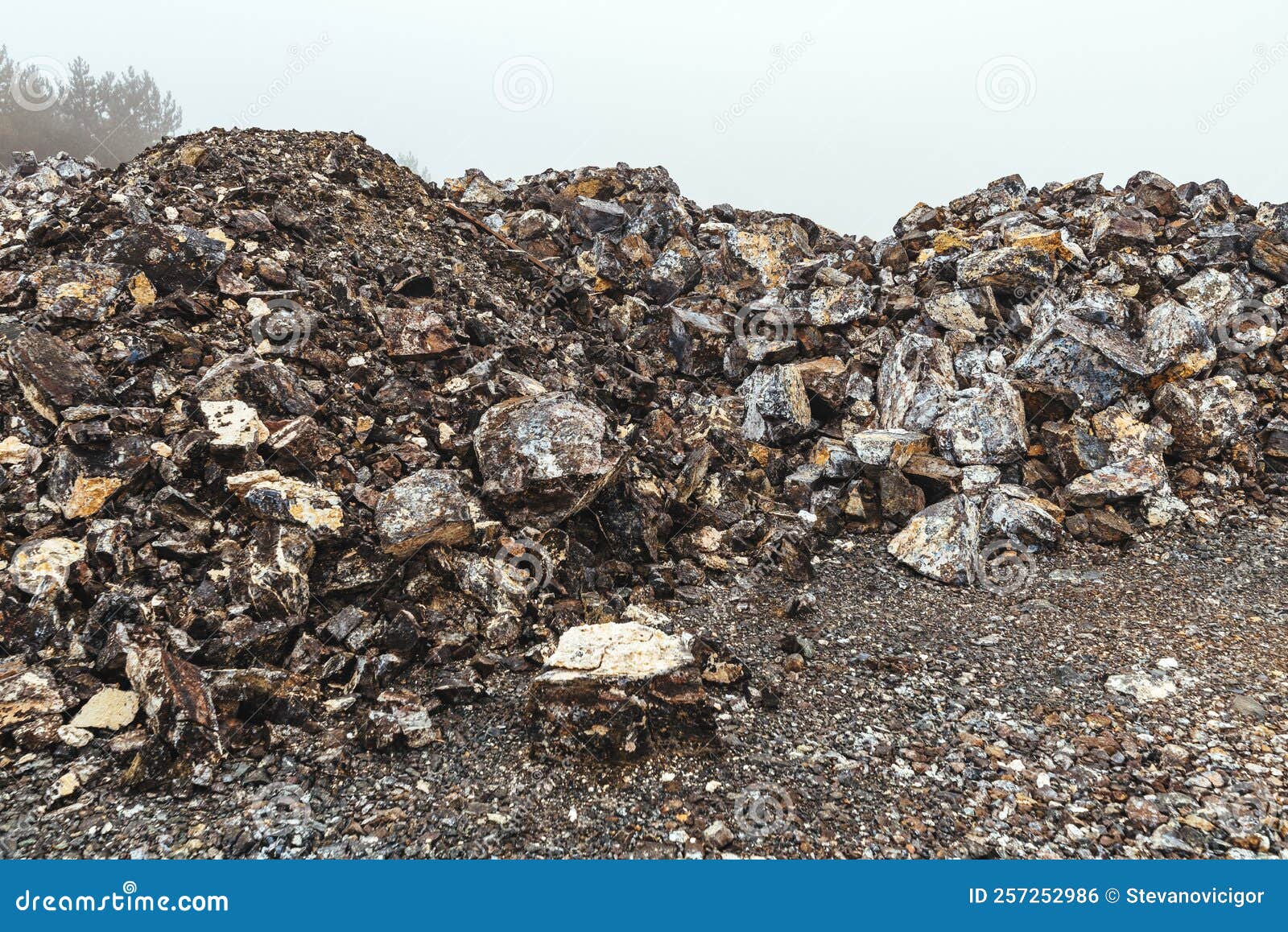 Pile of Rocks for Road Construction Base Stock Photo - Image of heap ...