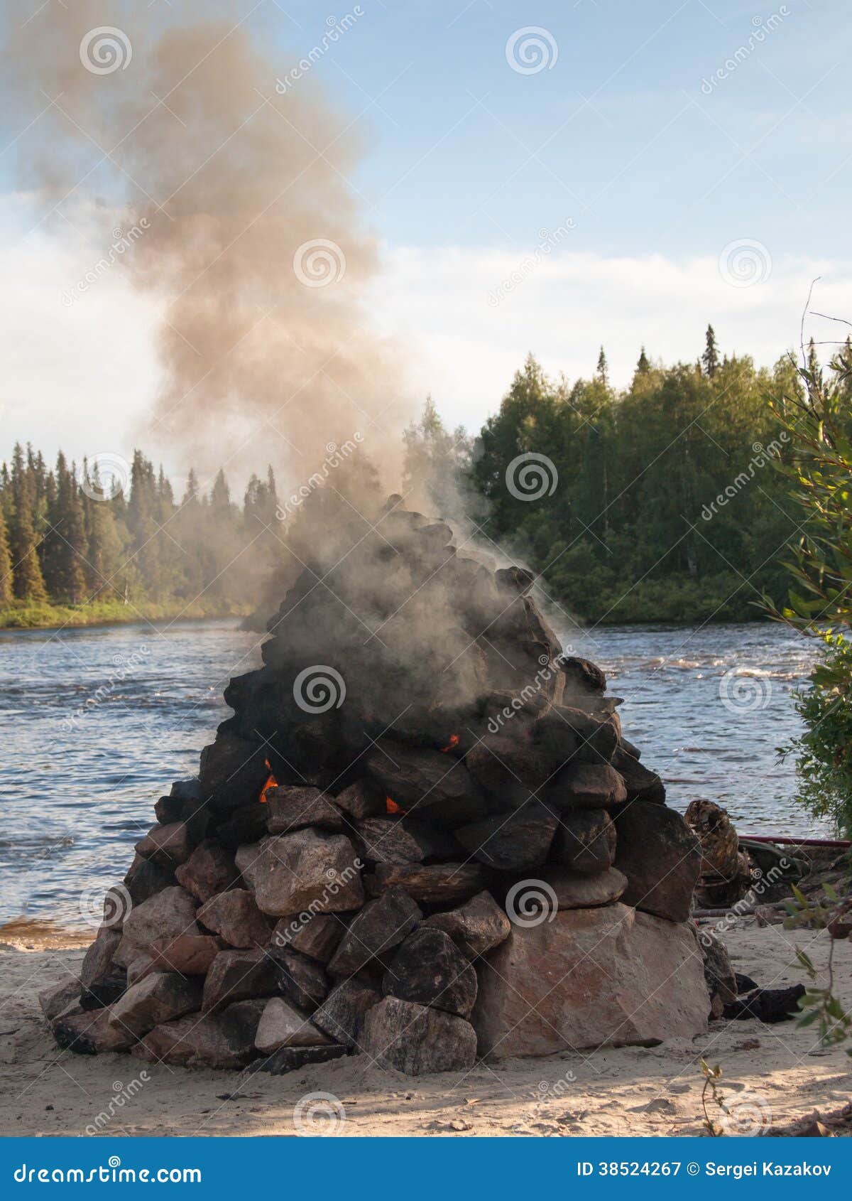 Smoking Rocks Royalty-Free Stock Photo | CartoonDealer.com #84622737