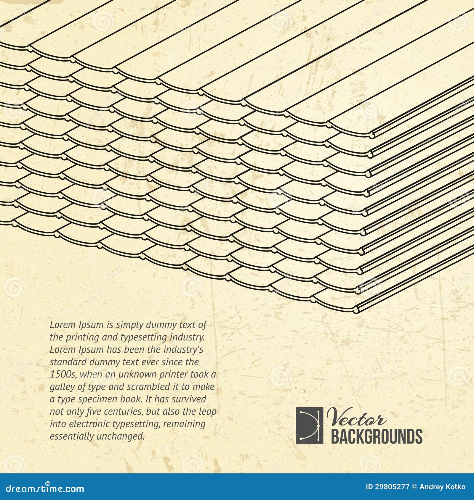 Roofing Tiles Outline Black And White Vector Set. Clay, Concrete, Metal ...