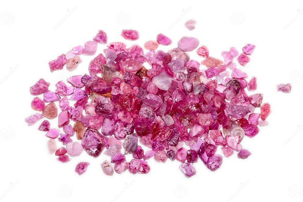 A Pile of Rough Uncut Pink Red Ruby Stock Image - Image of uncut ...