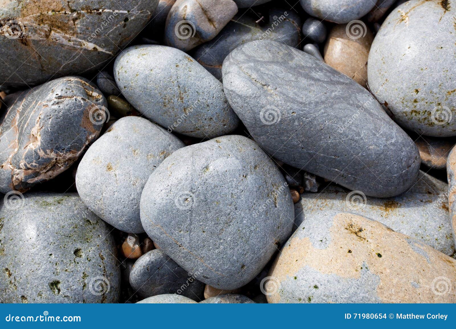 Pile of Rounded Rocks stock photo. Image of stone, coastal - 71980654