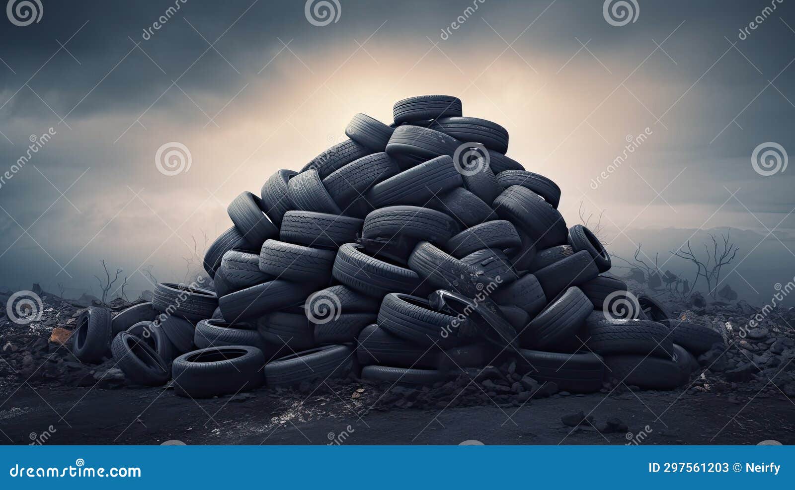Pile of tires stock image. Image of unhygienic, stack - 297561203