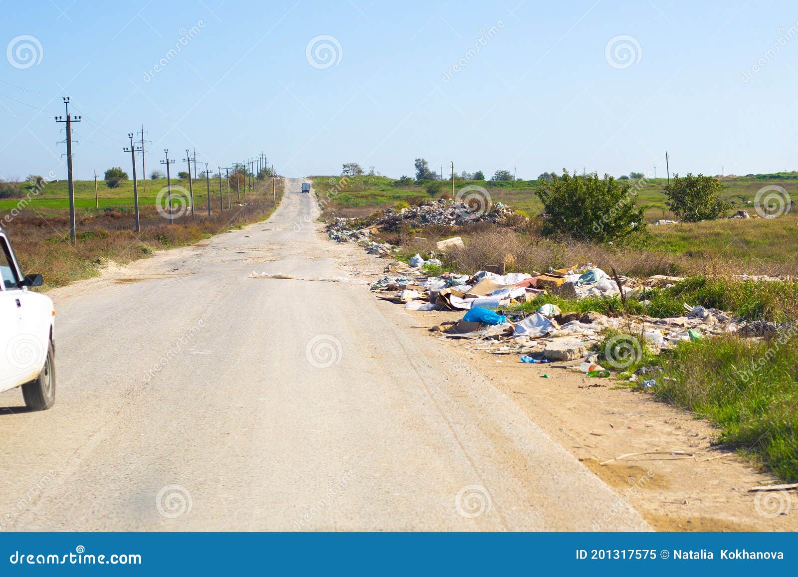 A Pile of Rubbish on the Side of the Road. the Global Problem of ...
