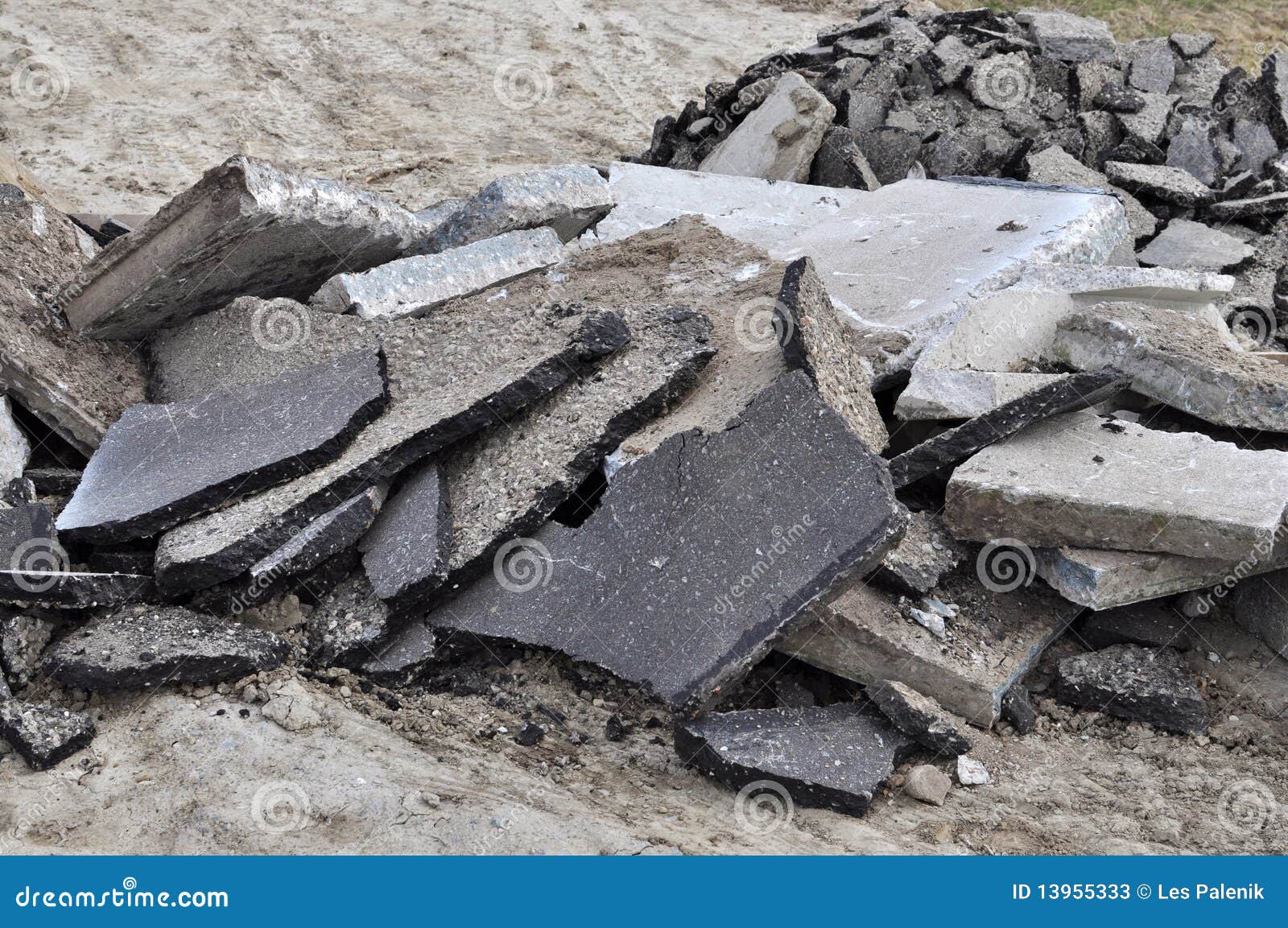 Pile of rubble stock image. Image of asphalt, sand, pile - 13955333