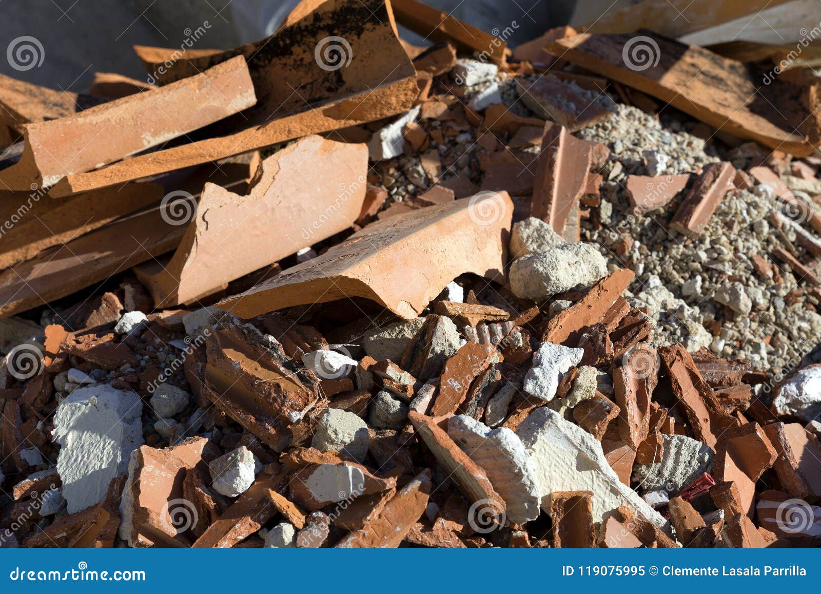 Pile of Rubble. Buildings Broken Bricks Stock Image - Image of pieces ...