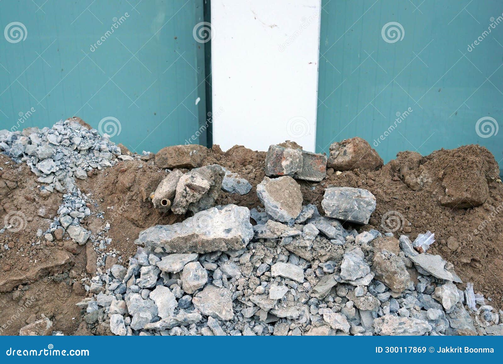 A Pile of Rubble and Concrete at Construction Site Stock Image - Image ...