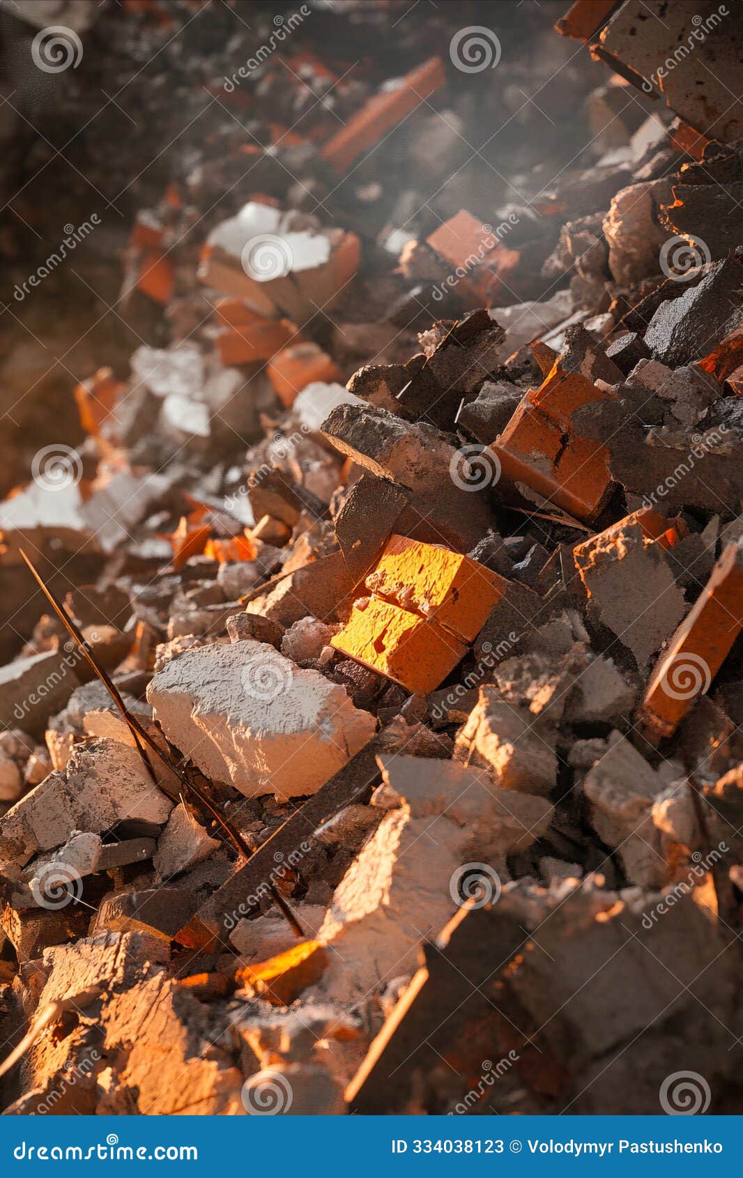 A Pile of Rubble that Has Been Destroyed by a Fire Stock Image - Image ...