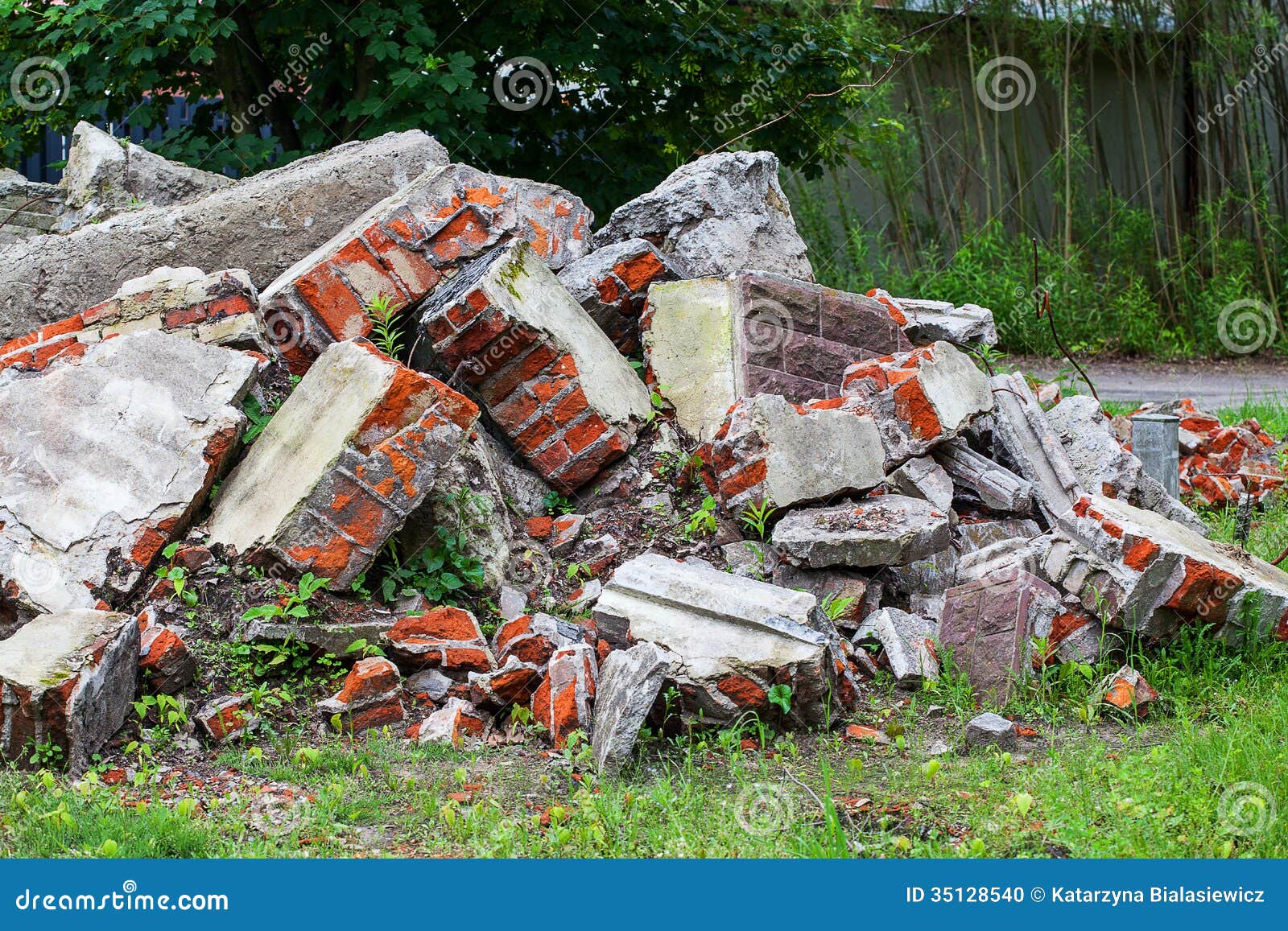 Pile of rubble stock photo. Image of pieces, pile, brick - 35128540