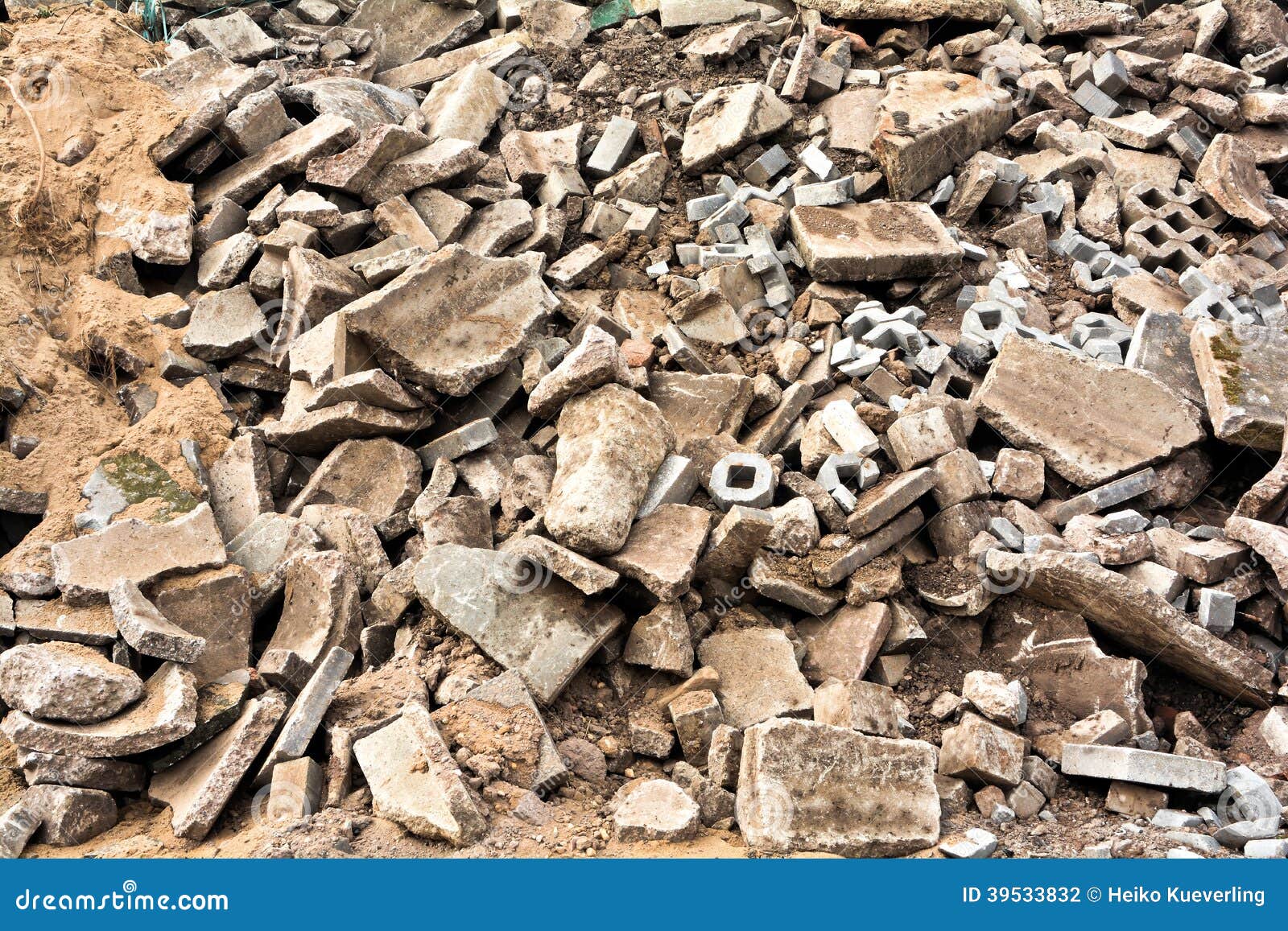 Pile of rubble stock photo. Image of slope, dump, demolished - 39533832