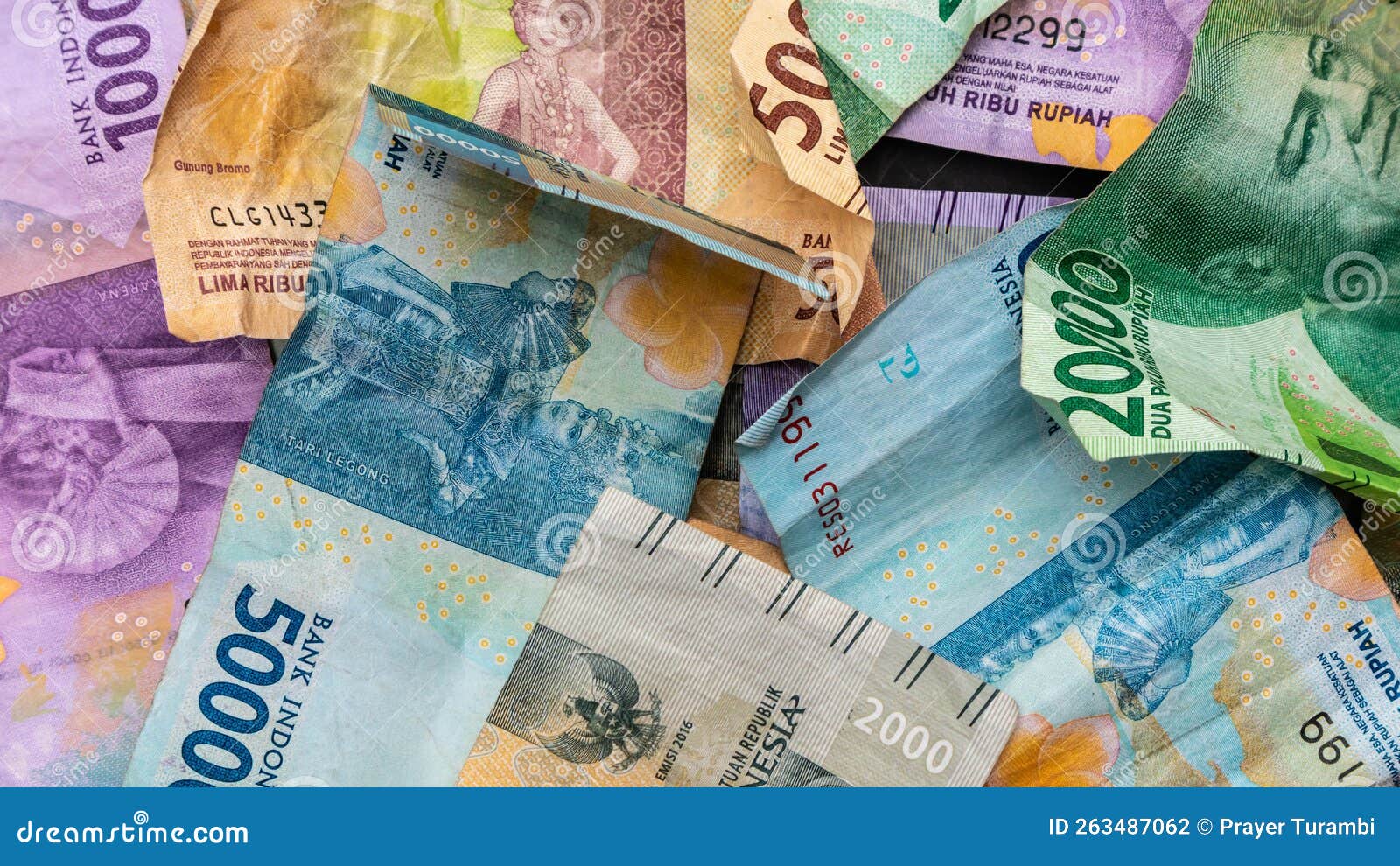 Stack of Rupiah Banknotes As Background Stock Photo - Image of macro ...