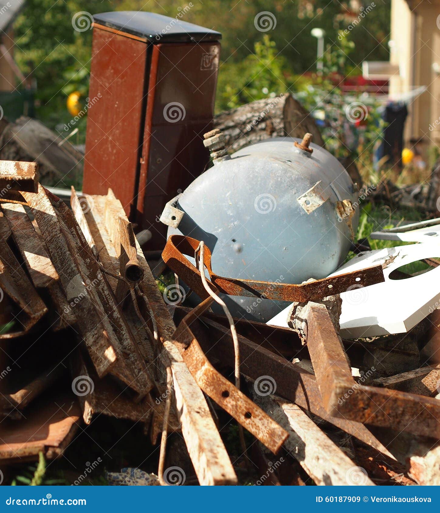 Pile of rust scrap metal. stock image. Image of oven - 60187909