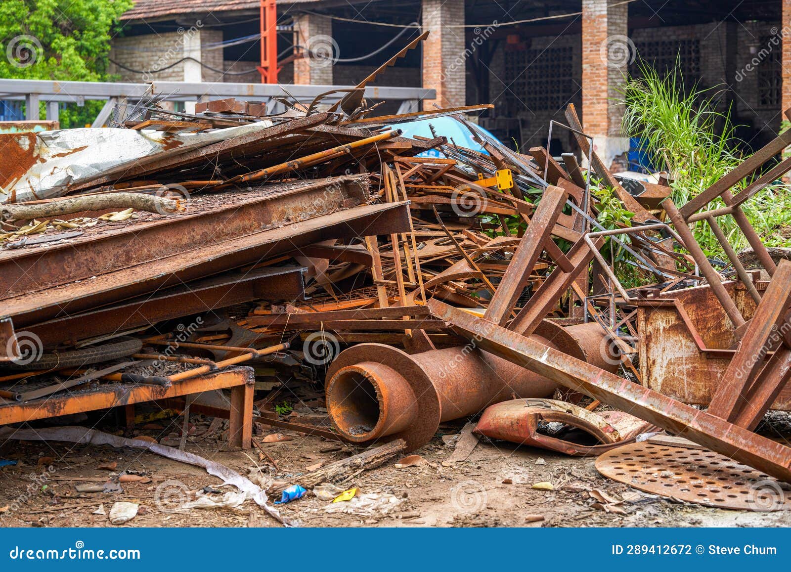 Pile of Rusted Scrap Steel Metal Stock Photo - Image of parts, rusted ...