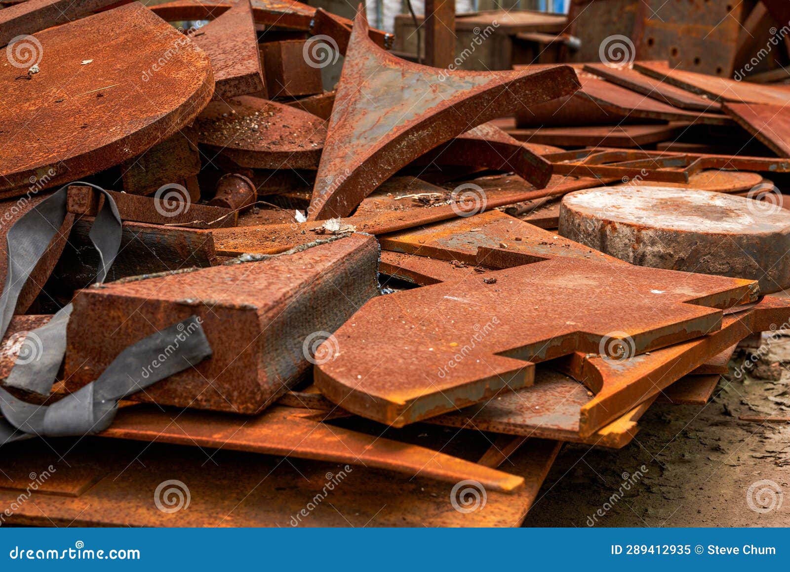 Pile of Rusted Scrap Steel Metal Stock Image - Image of wall, fashioned ...