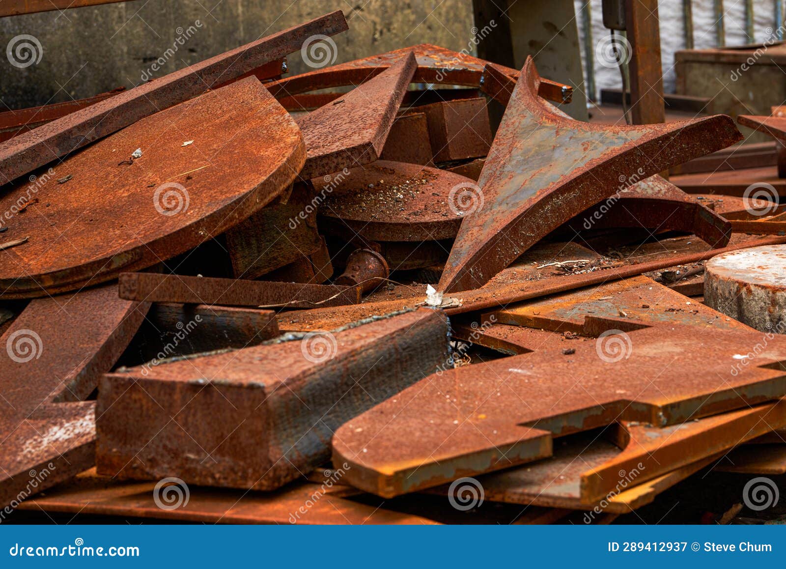 Pile of Rusted Scrap Steel Metal Stock Image - Image of brickwork ...
