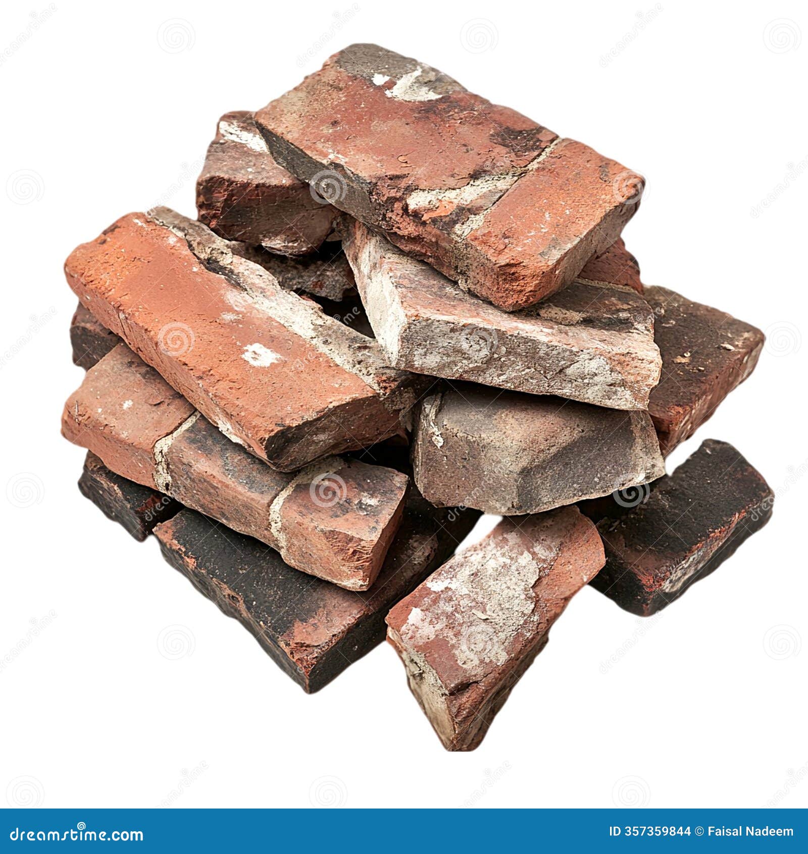 Pile Of Rustic Red Broken Bricks Old Vintage Texture Aged Wall Brown ...