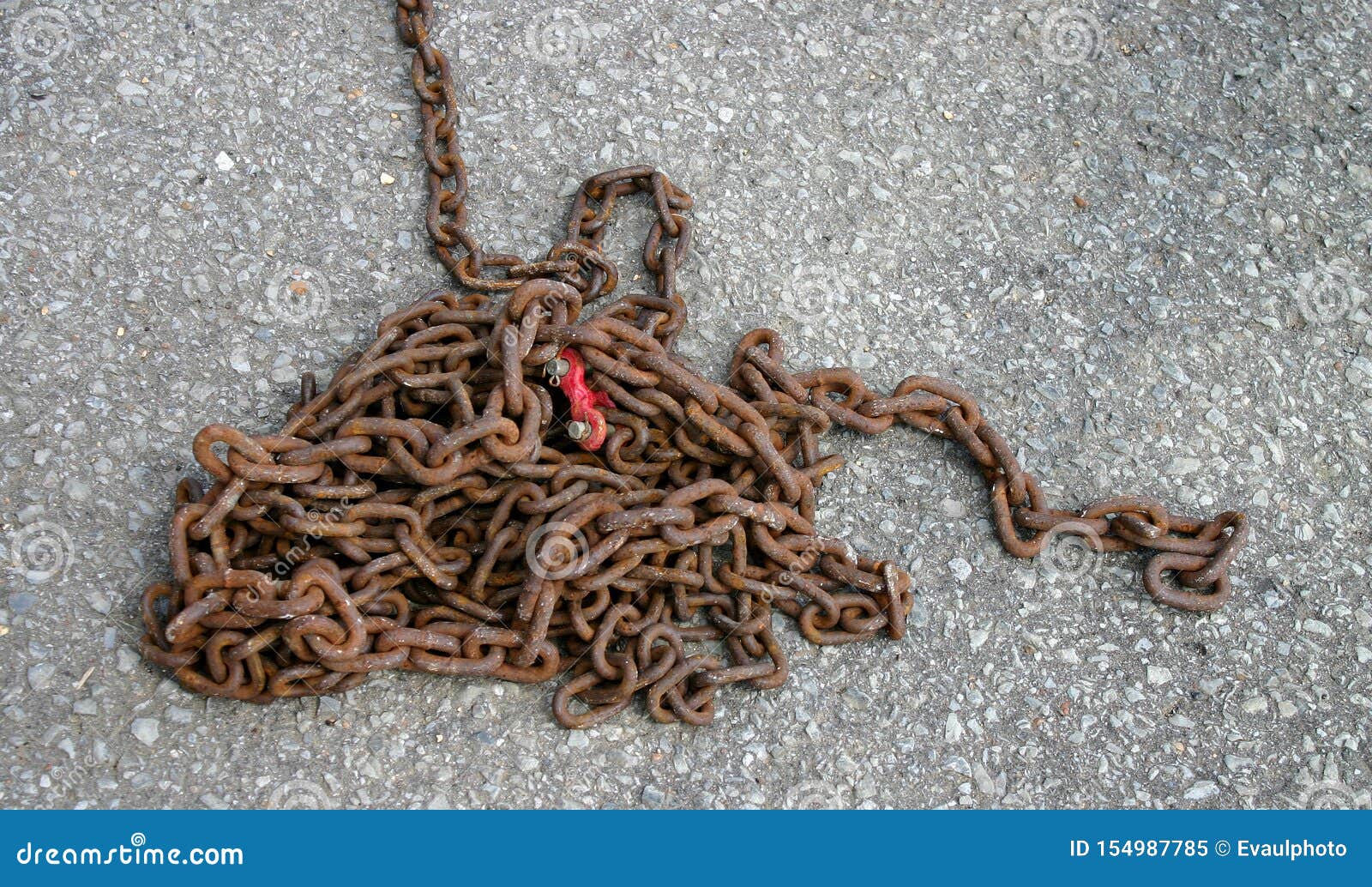 Pile of Rusty Chains stock image. Image of together - 154987785